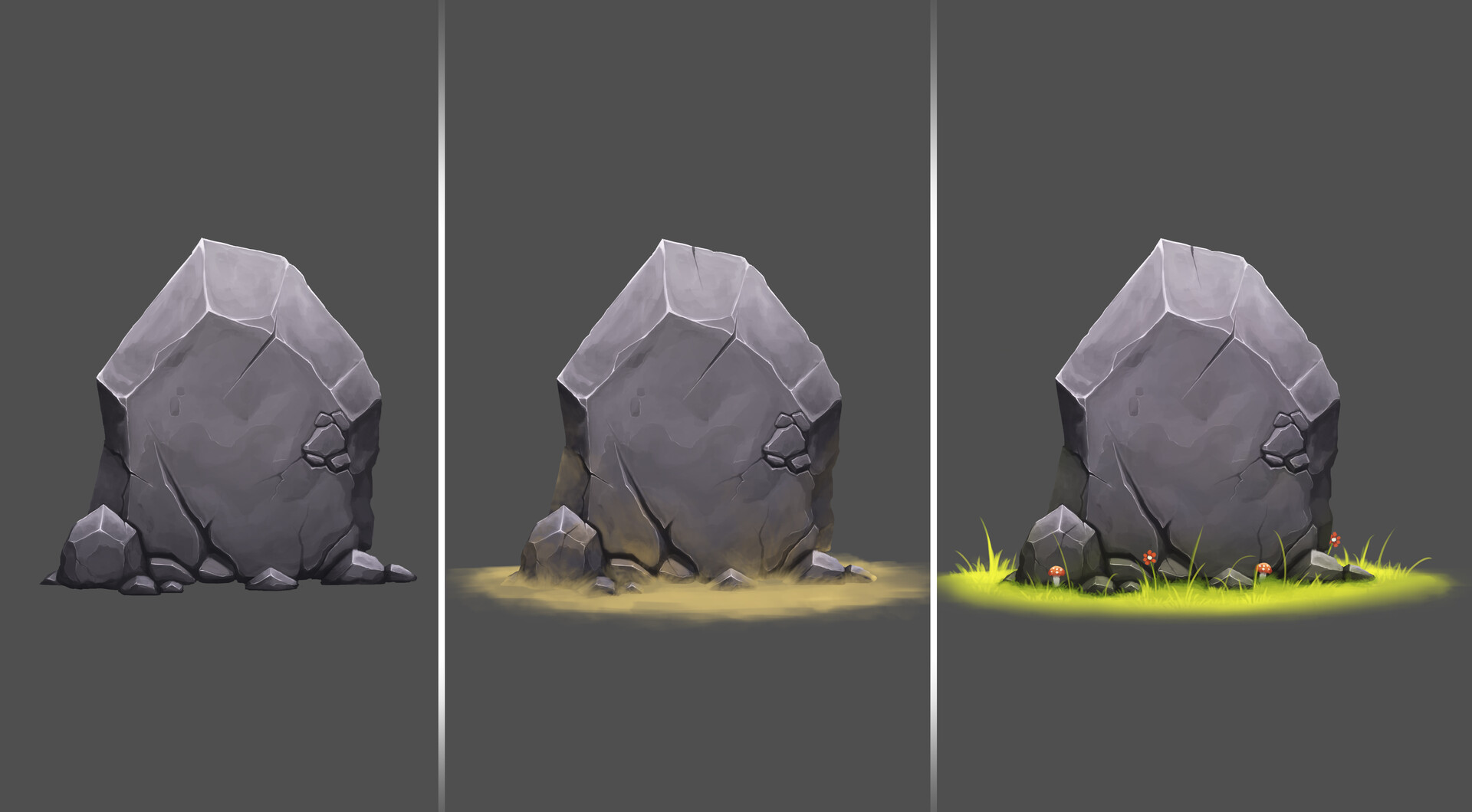 how to draw digital rocks