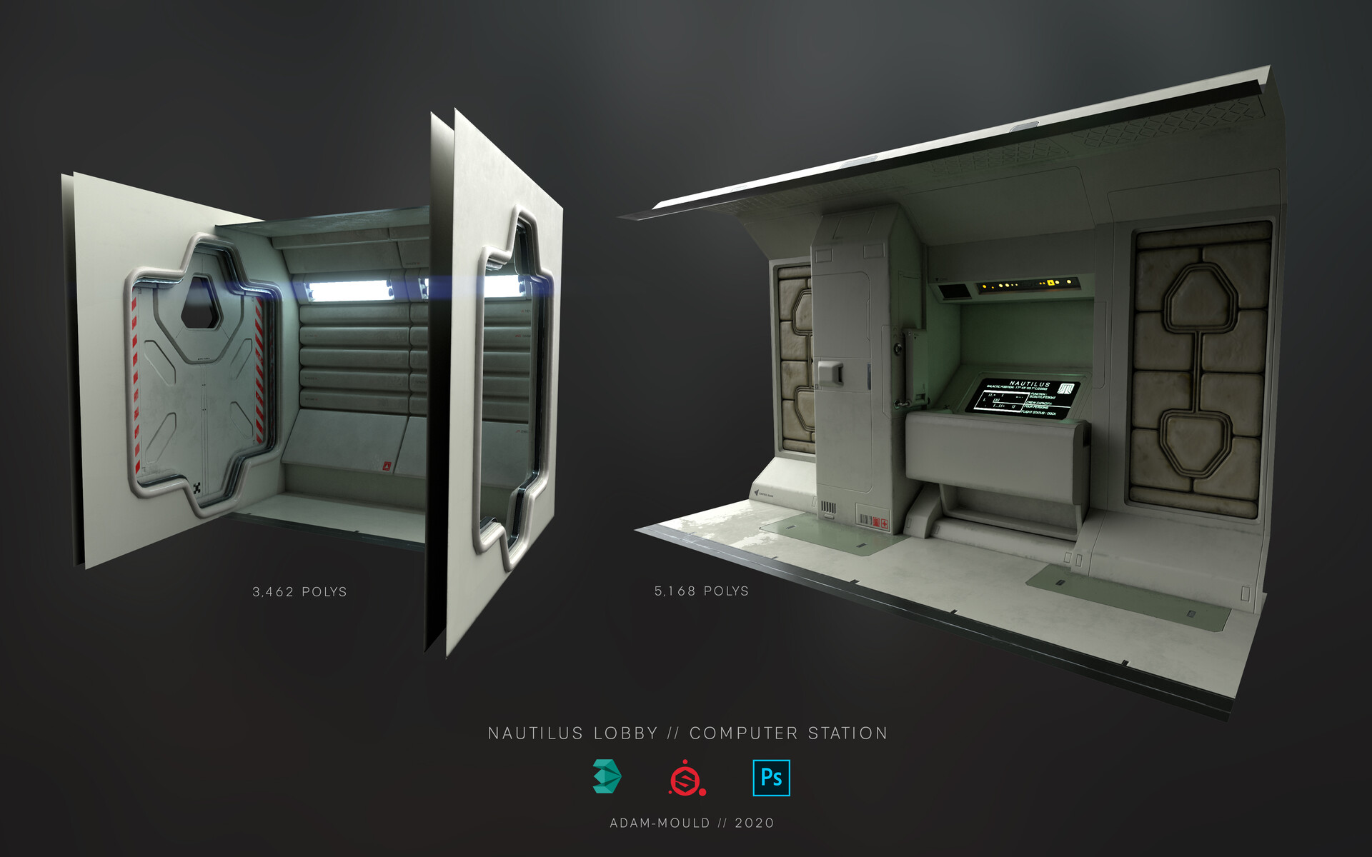 ArtStation - Narcissus Interior - Computer Bay Pt 1 ( Ron Cobb )