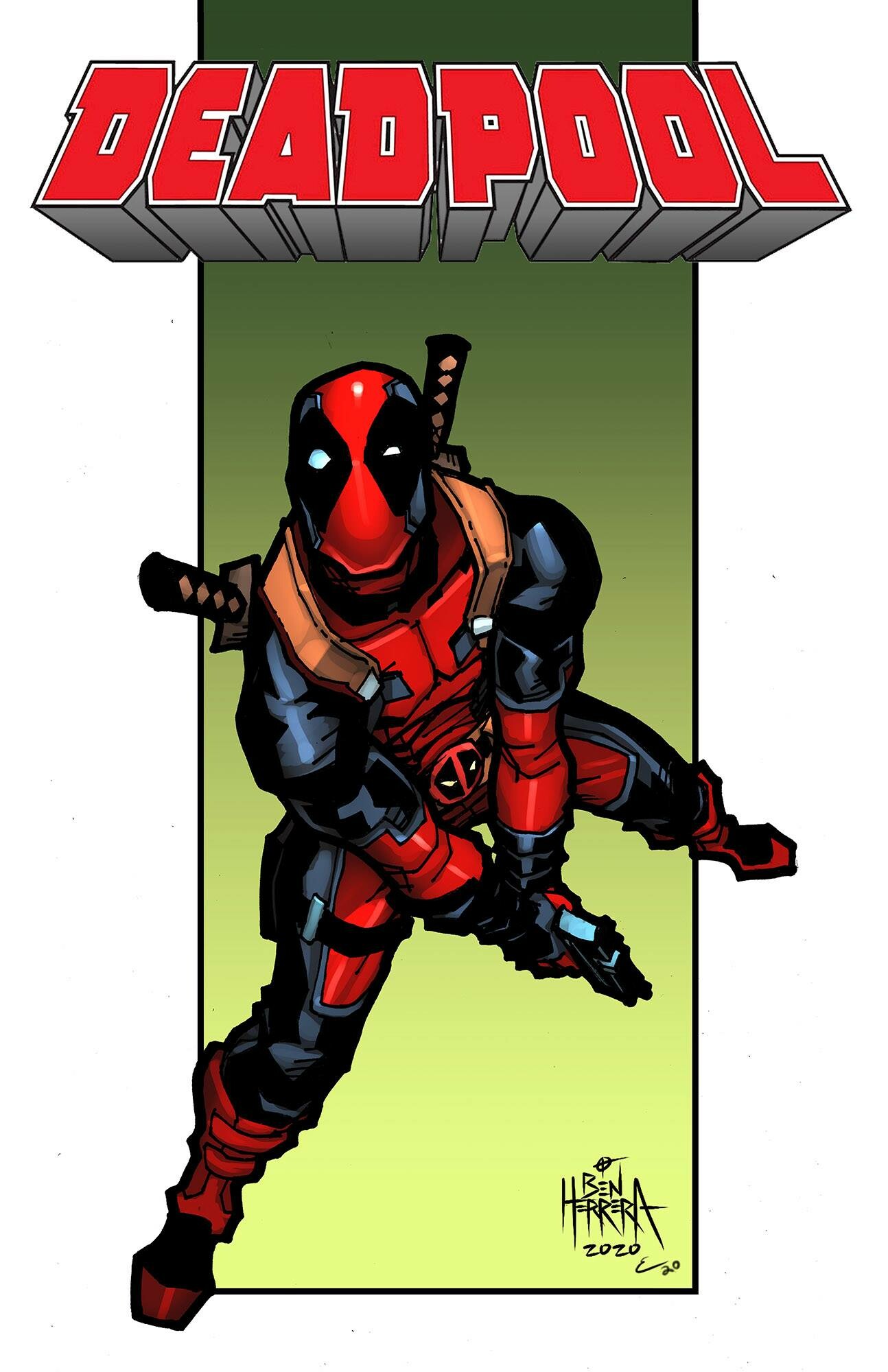 ArtStation - Deadpool With Gun - Colour