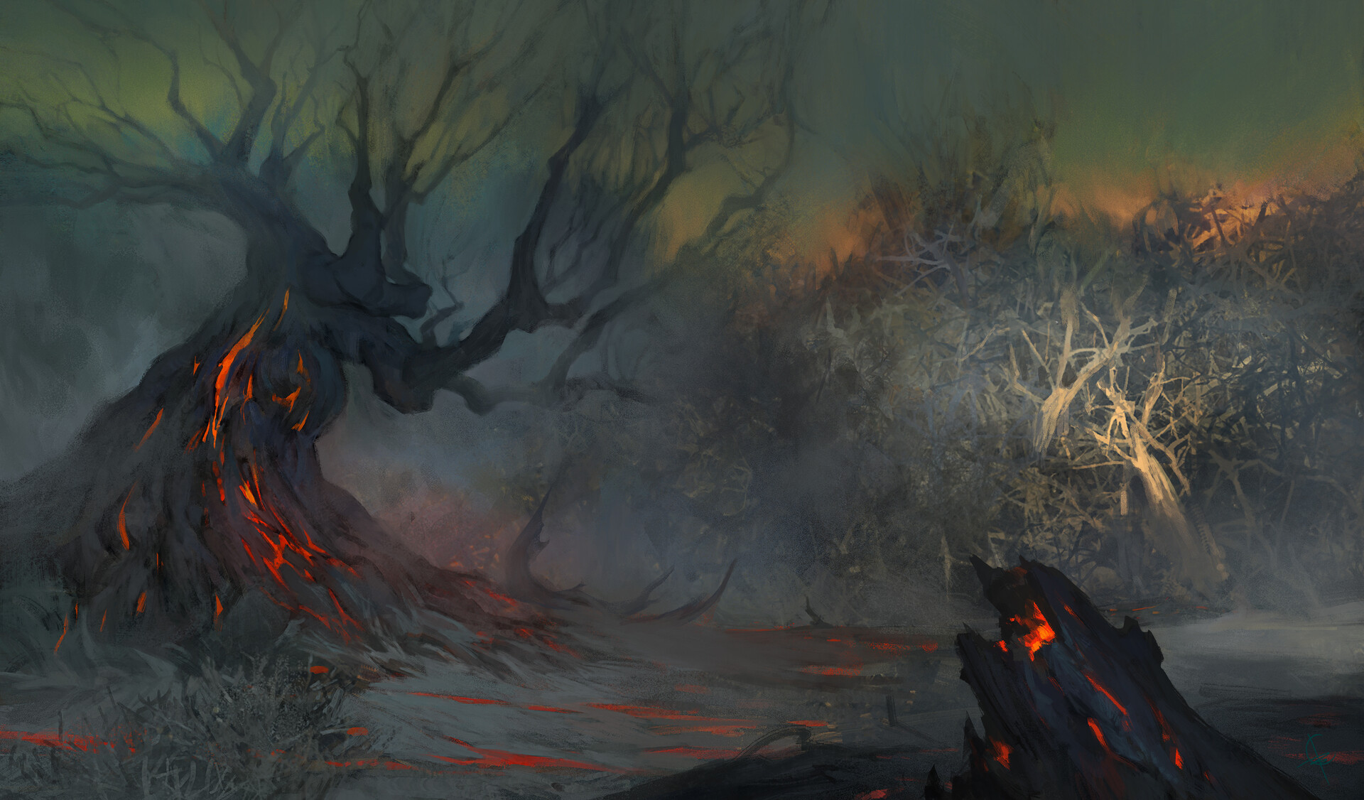 ArtStation - Burning Tree