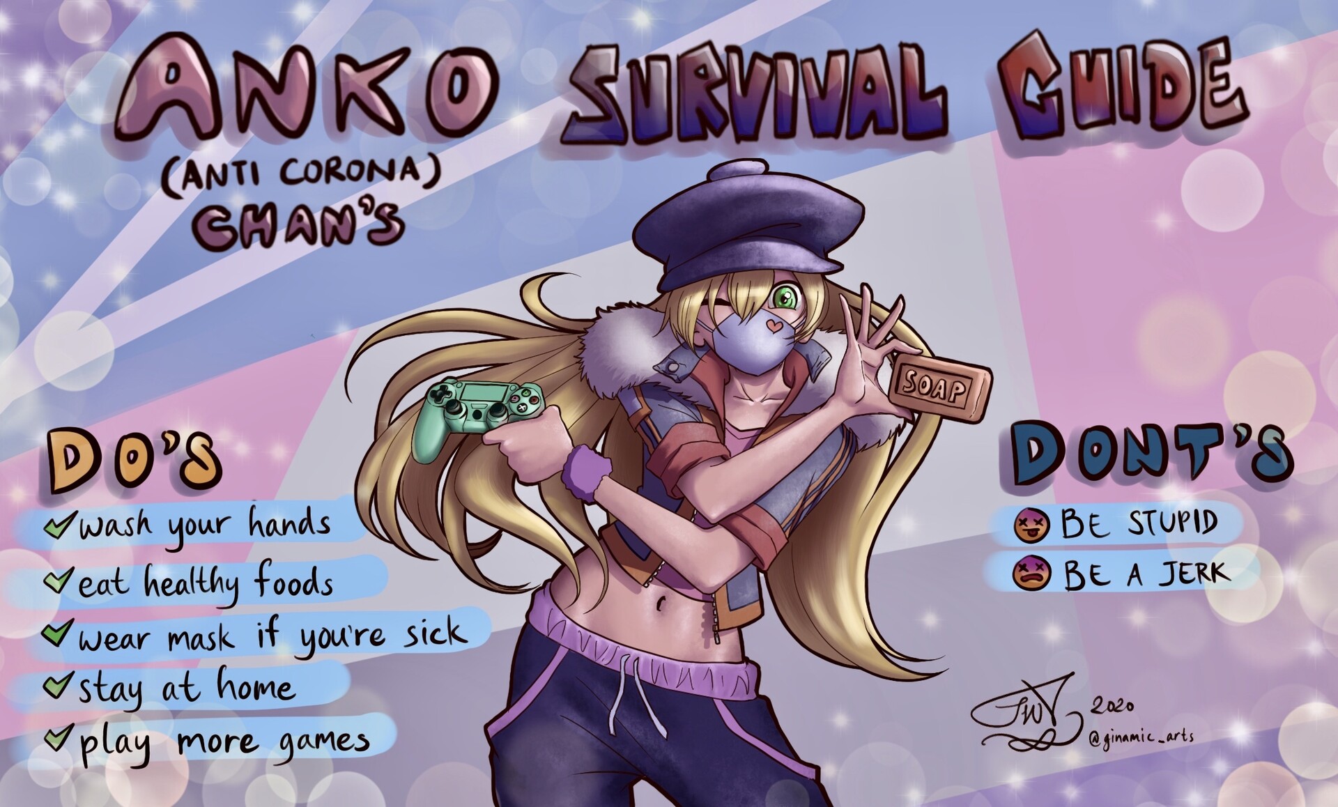 ArtStation - Anko-chan’s Survival Guide | How to Survive Corona