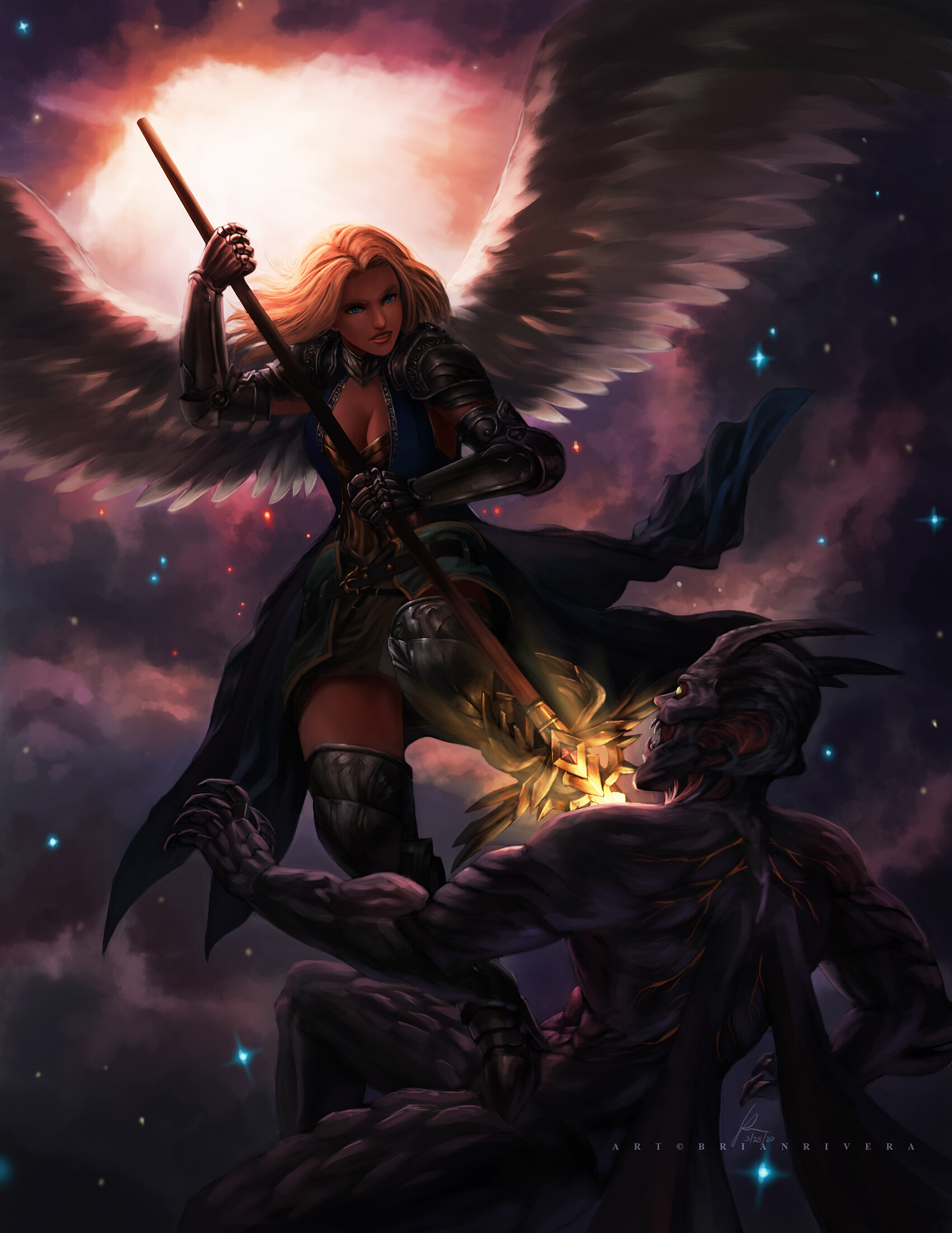 ArtStation - Celestial Warrior: Striking Light