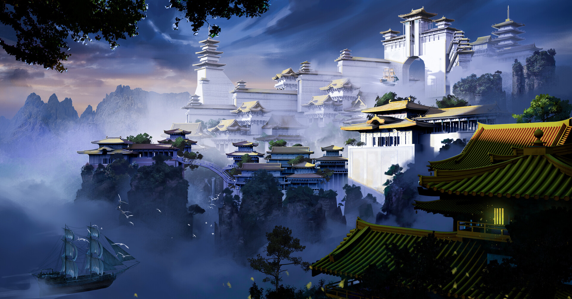 ArtStation - Cloud top Temple