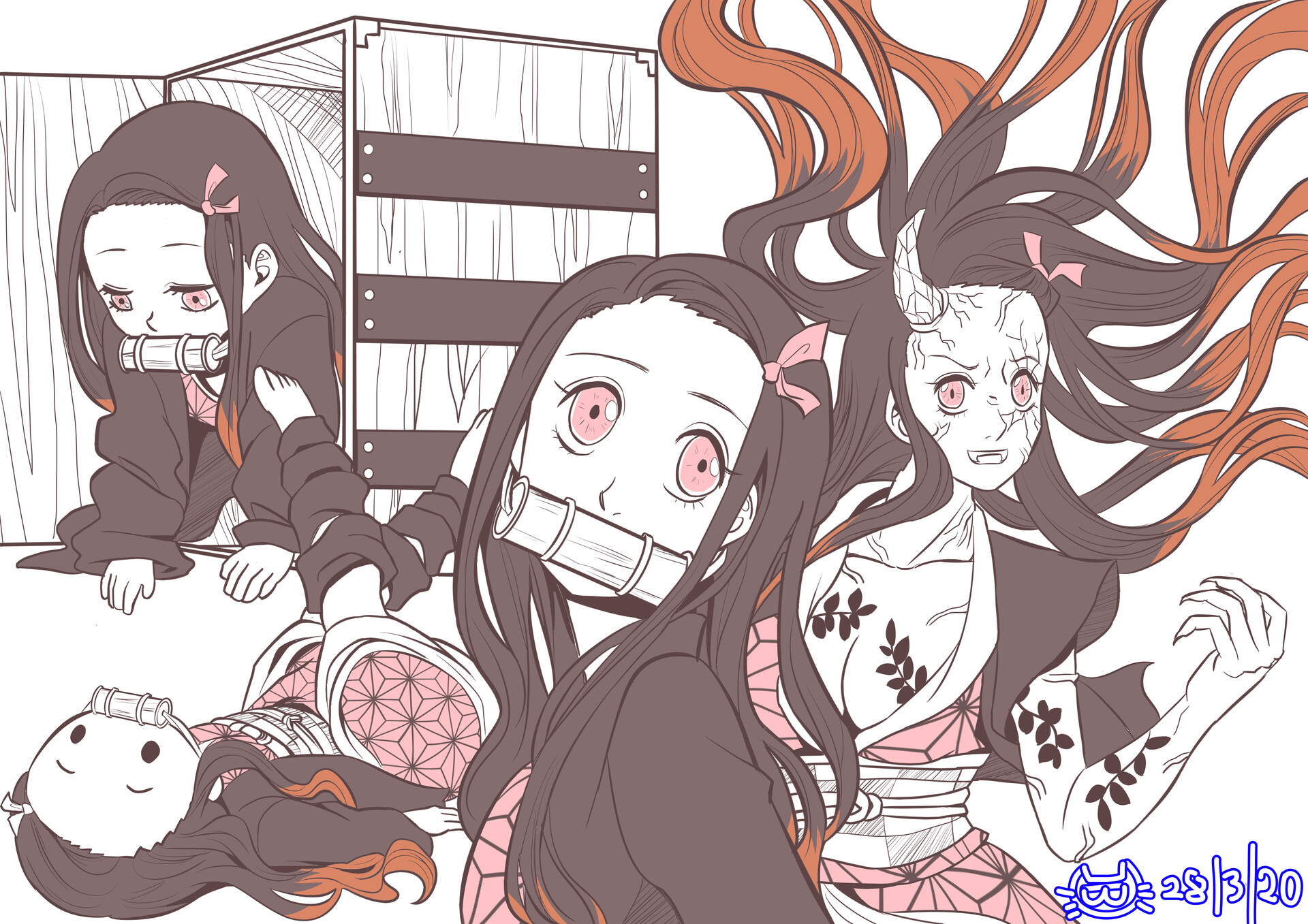ArtStation - Kamado Nezuko from Demon Slayer : Kimetsu No Yaiba