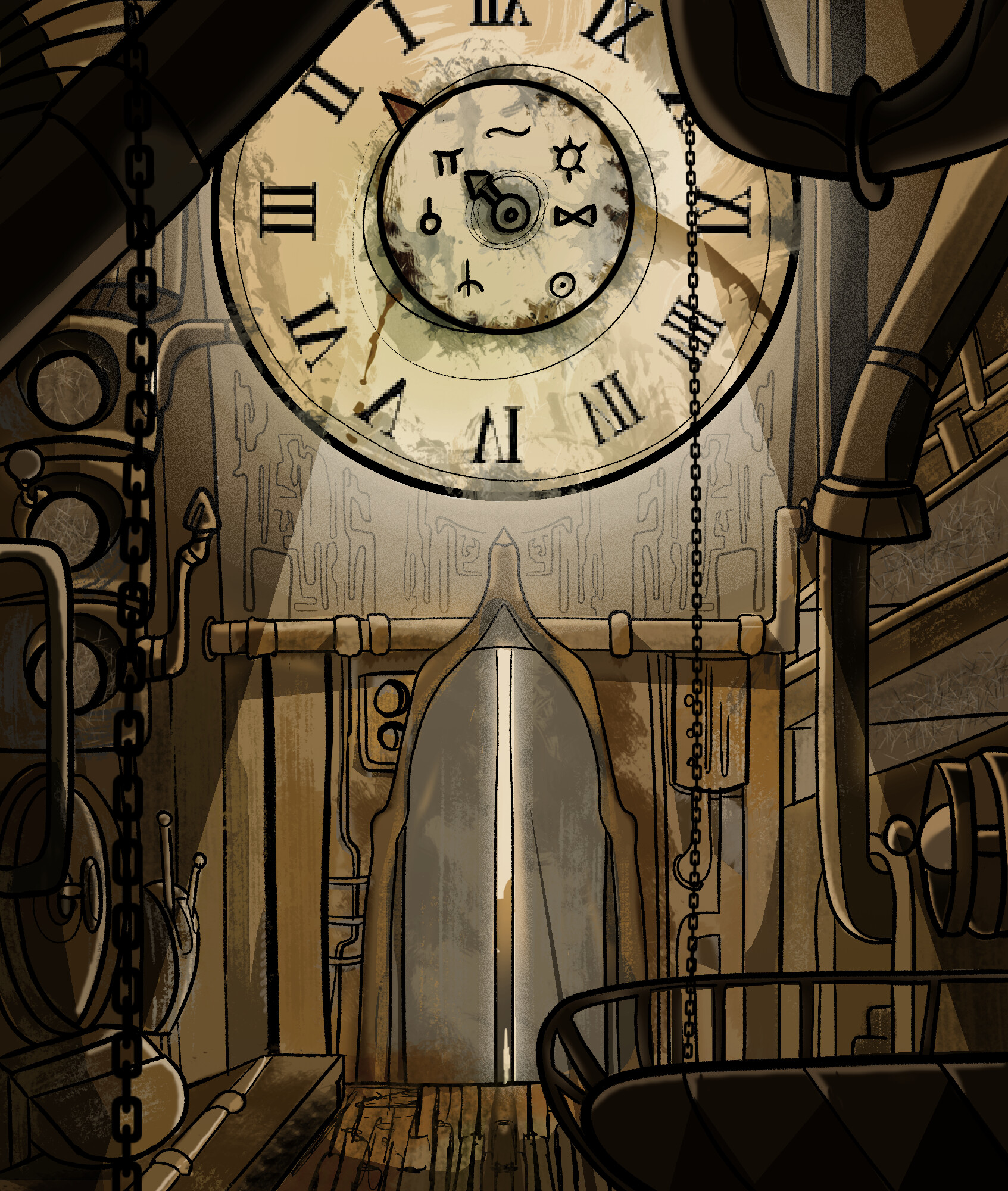 ArtStation - [School Project] Machinarium Clockhouse