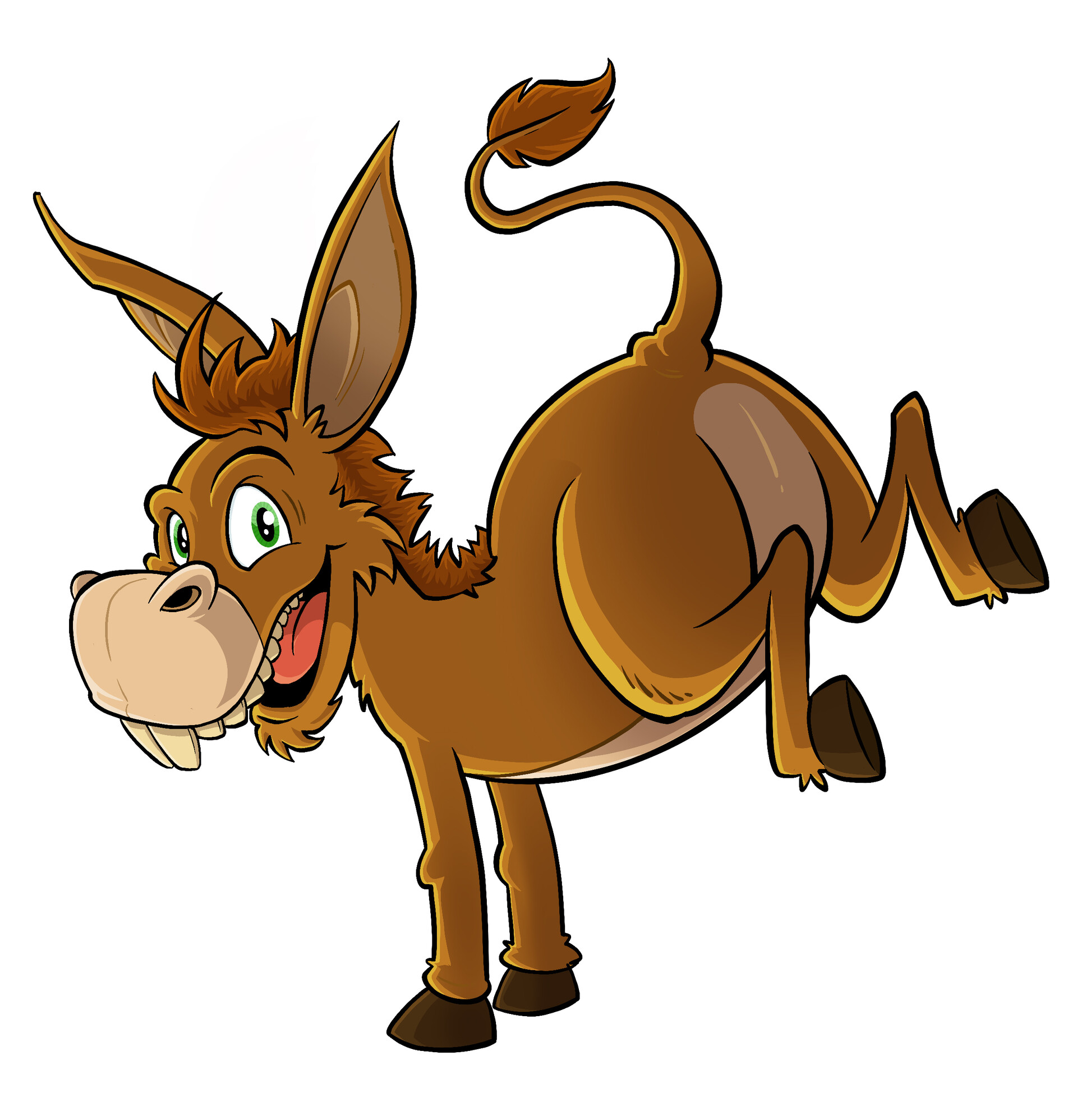 Donkey Kicking Clipart