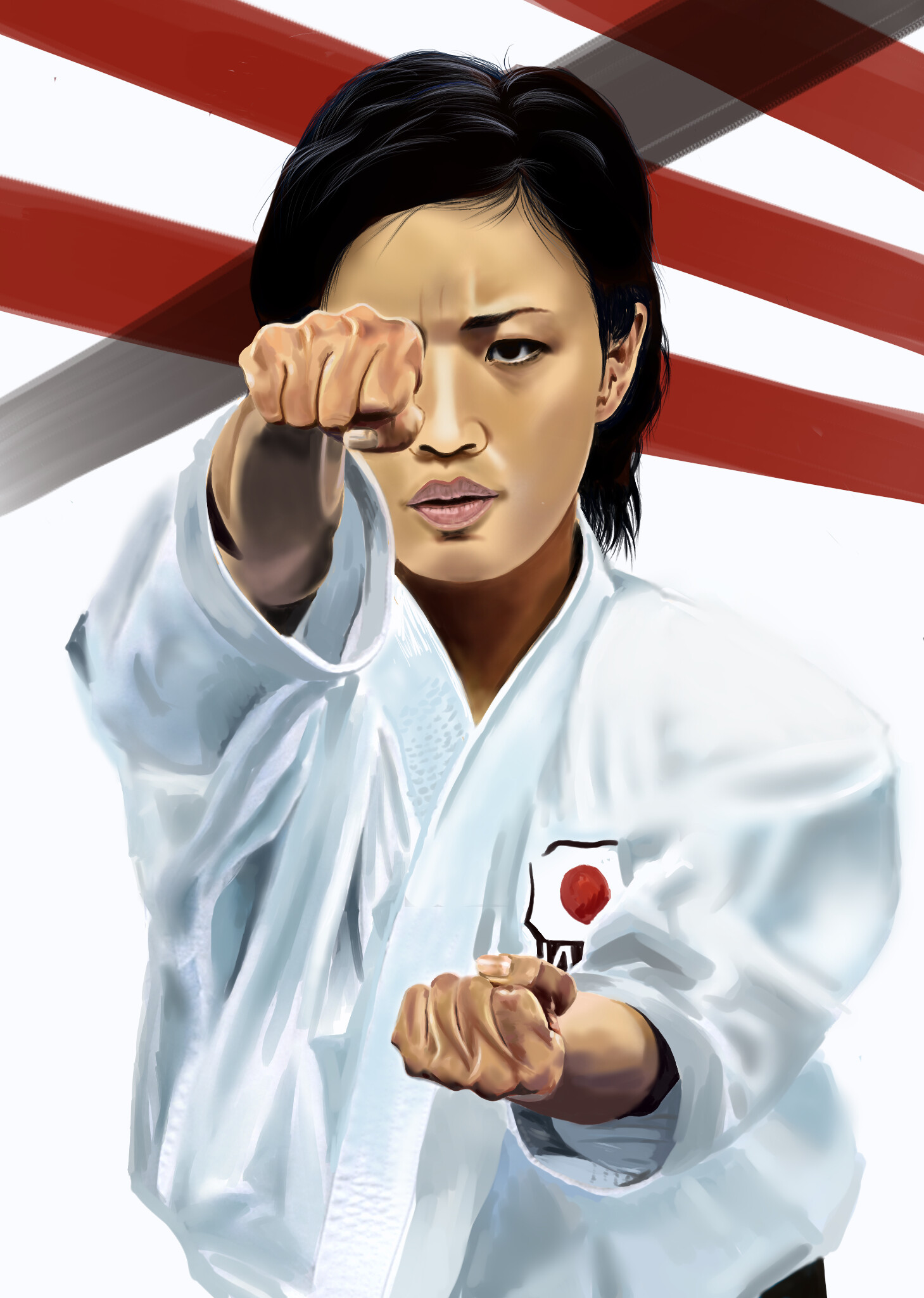ArtStation - Rika Usami Karate queen