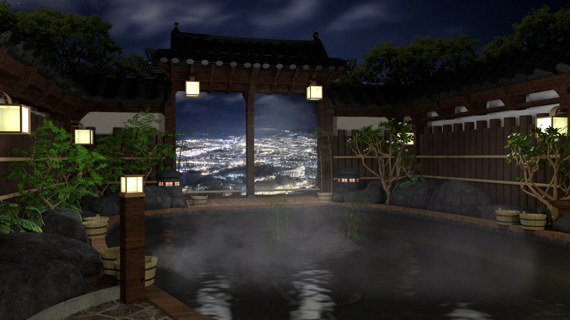 ArtStation - 3D Hot springs