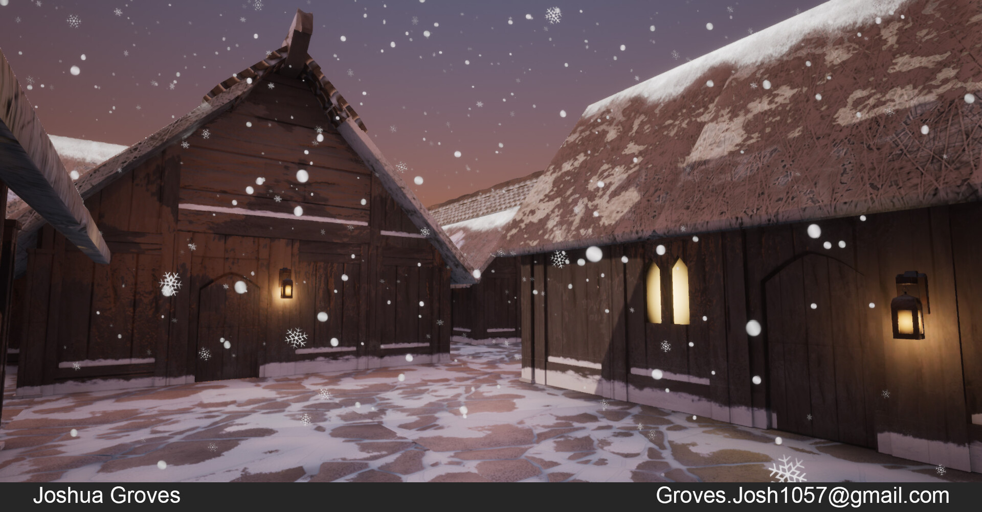 ArtStation - Snow Covered Viking Village