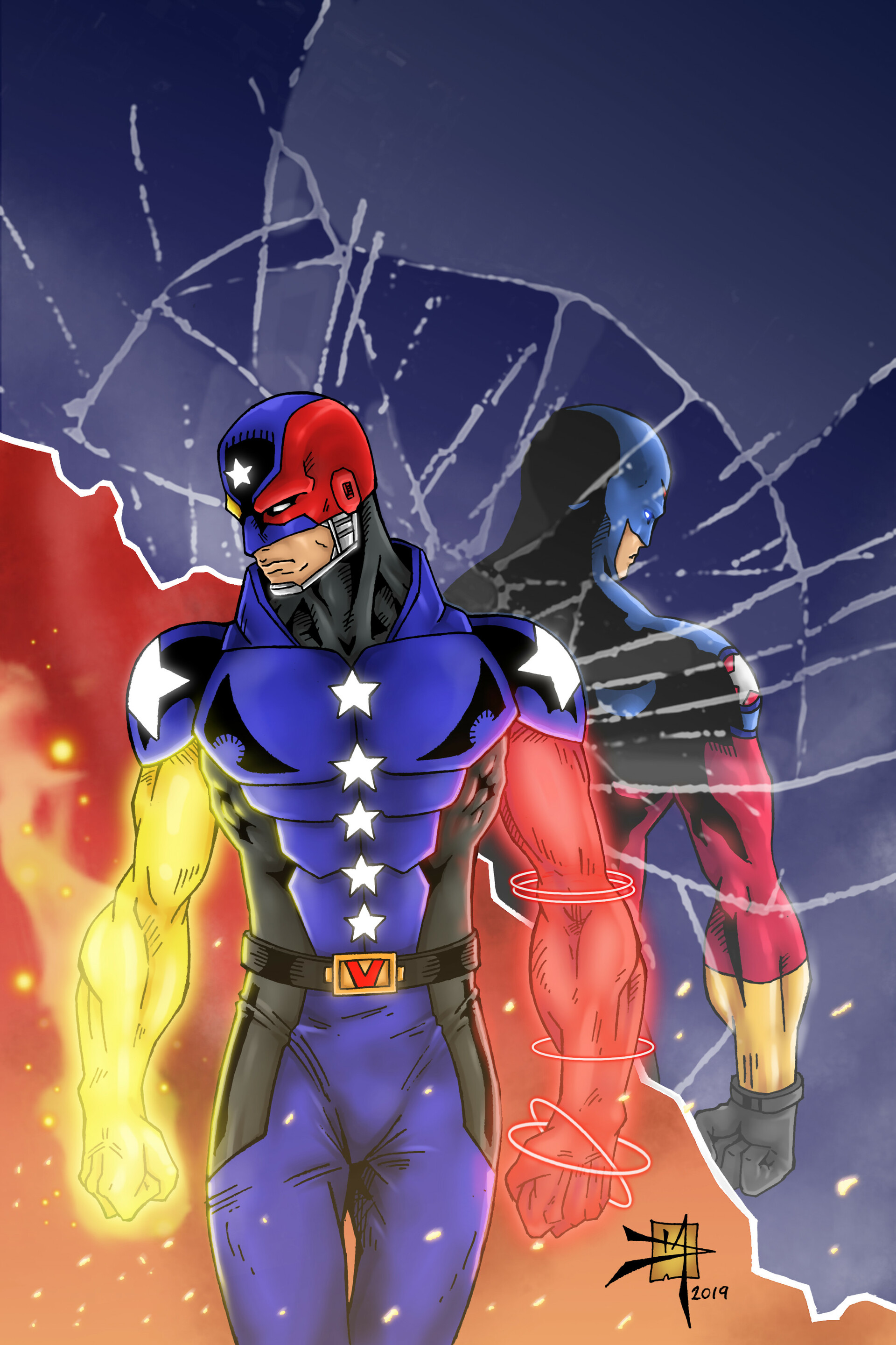 ArtStation - Patriot Fist X Captain Venezuela: Dimensional Crisis Cover