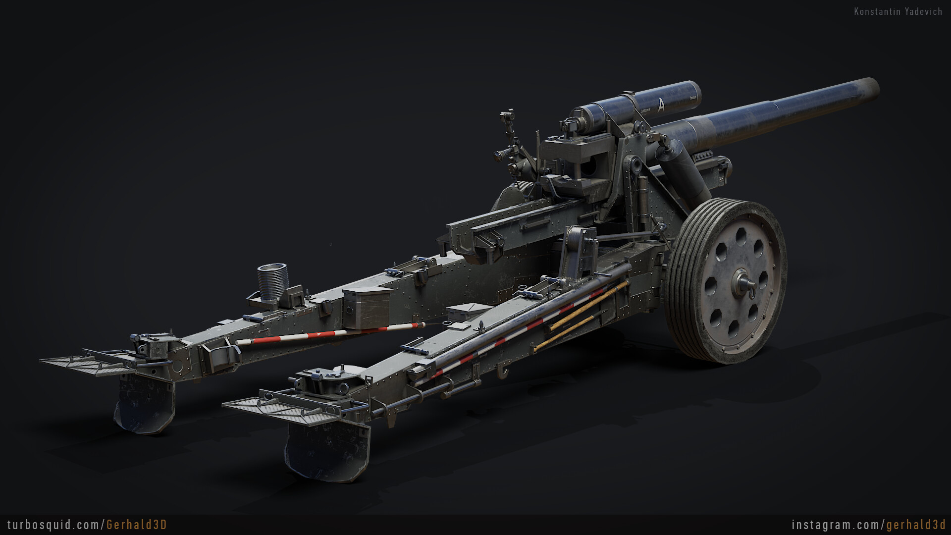 Konstantin Gerhald3D - 15cm SFH 18 Gameready model