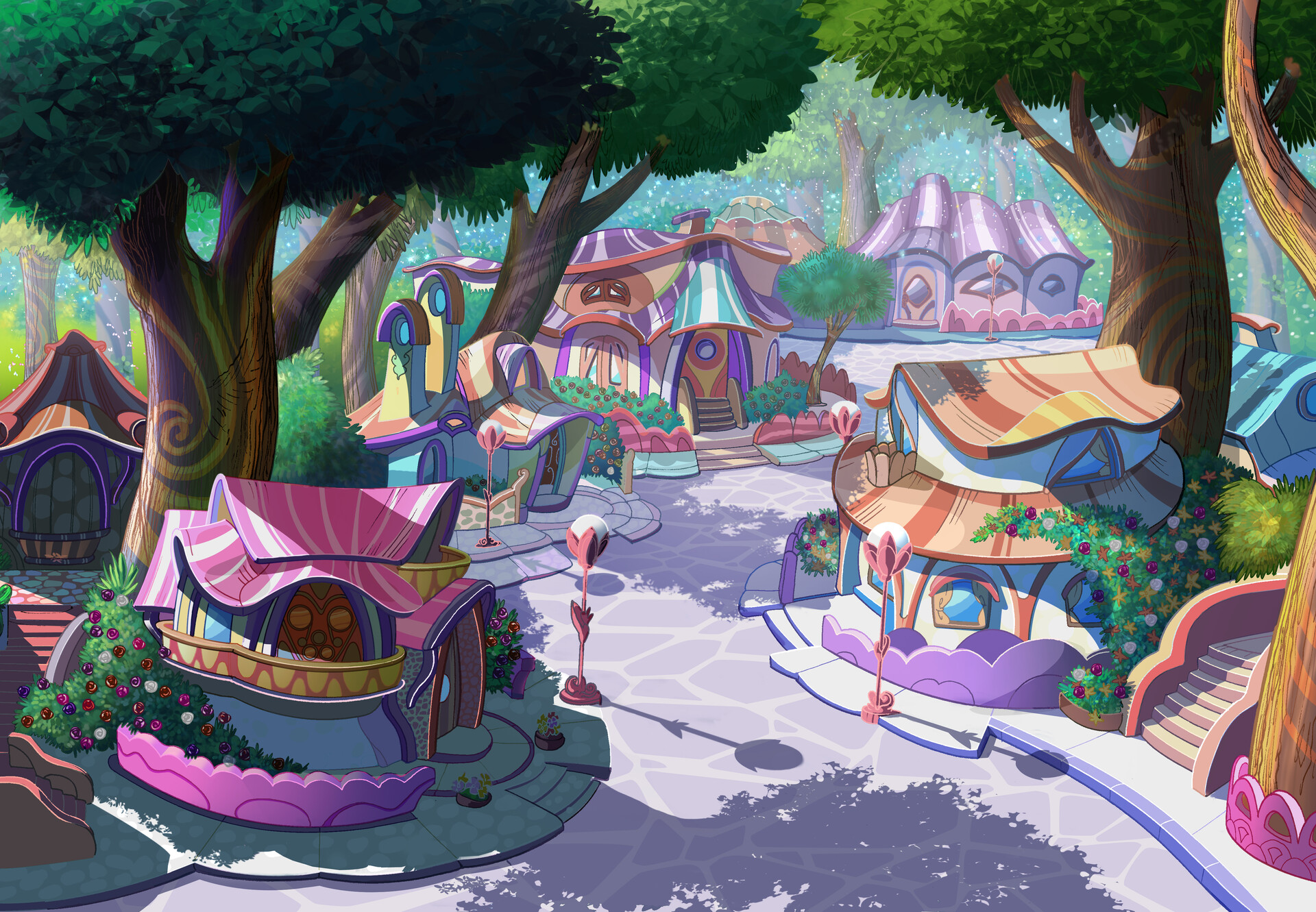 ArtStation - PopPixie-PIXIEVILLE GARDEN ROAD