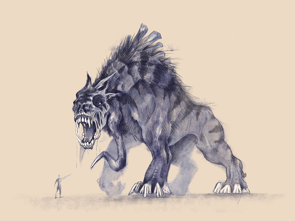 ArtStation - Garm - Hellhound study