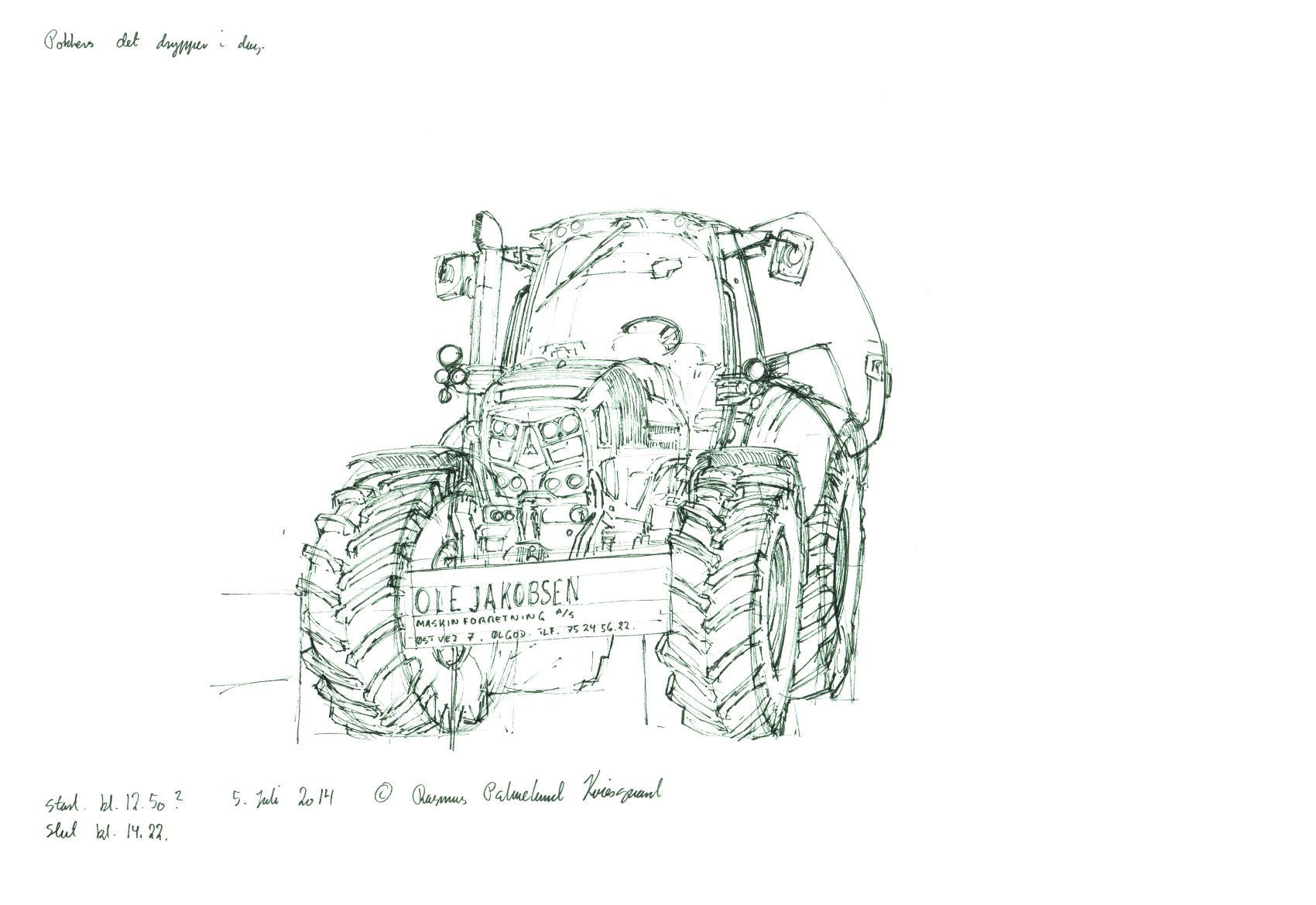 John Deere Tractor Pencil Drawings