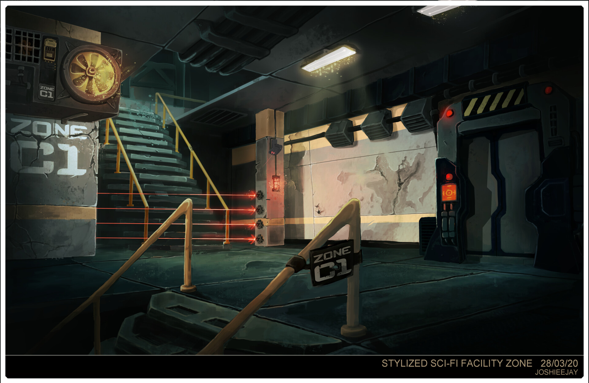 ArtStation - SCI FI FACILITY (mood and lighting)