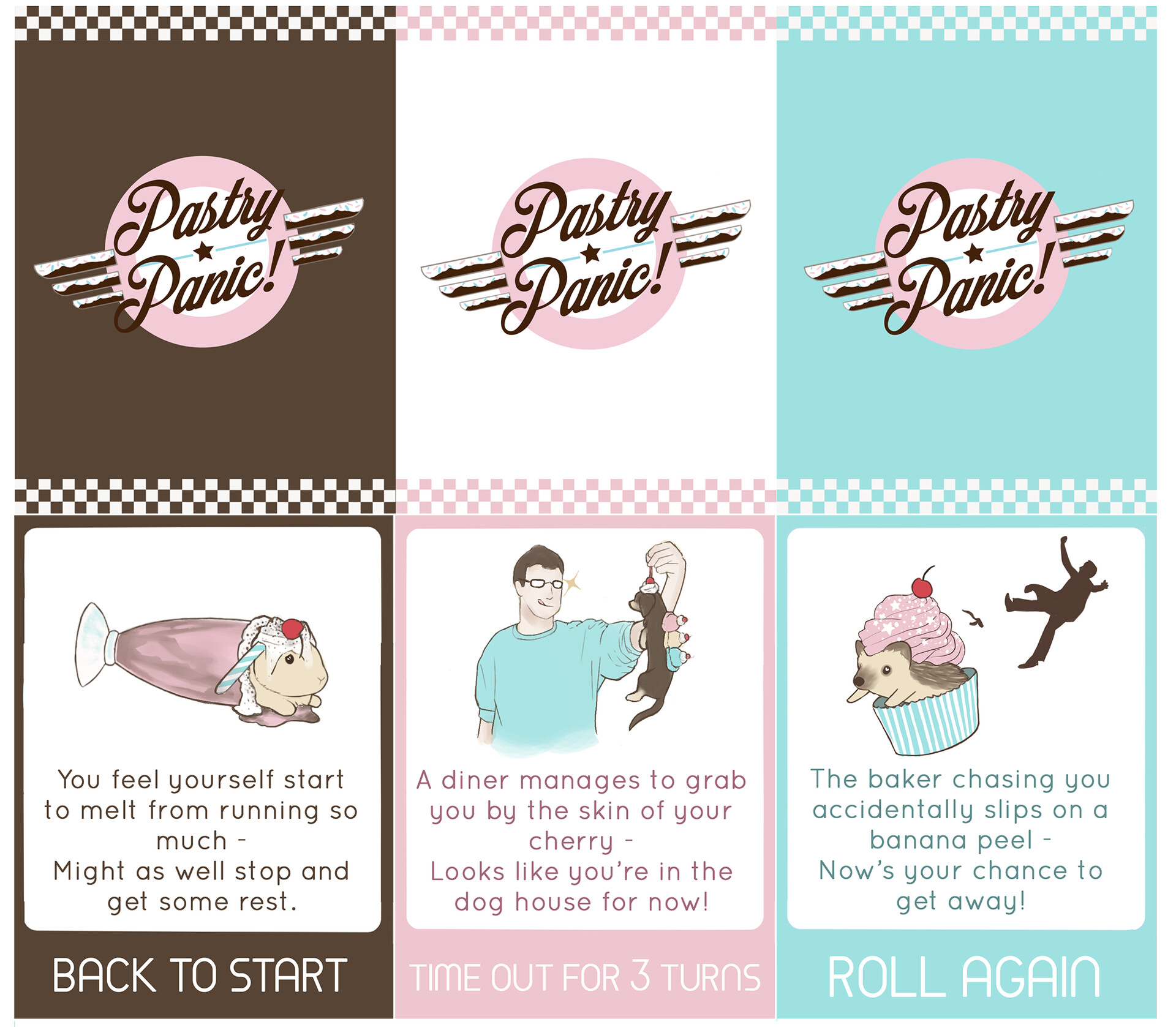 Melanie Salazar - Pastry Panic Board Game Concept Art