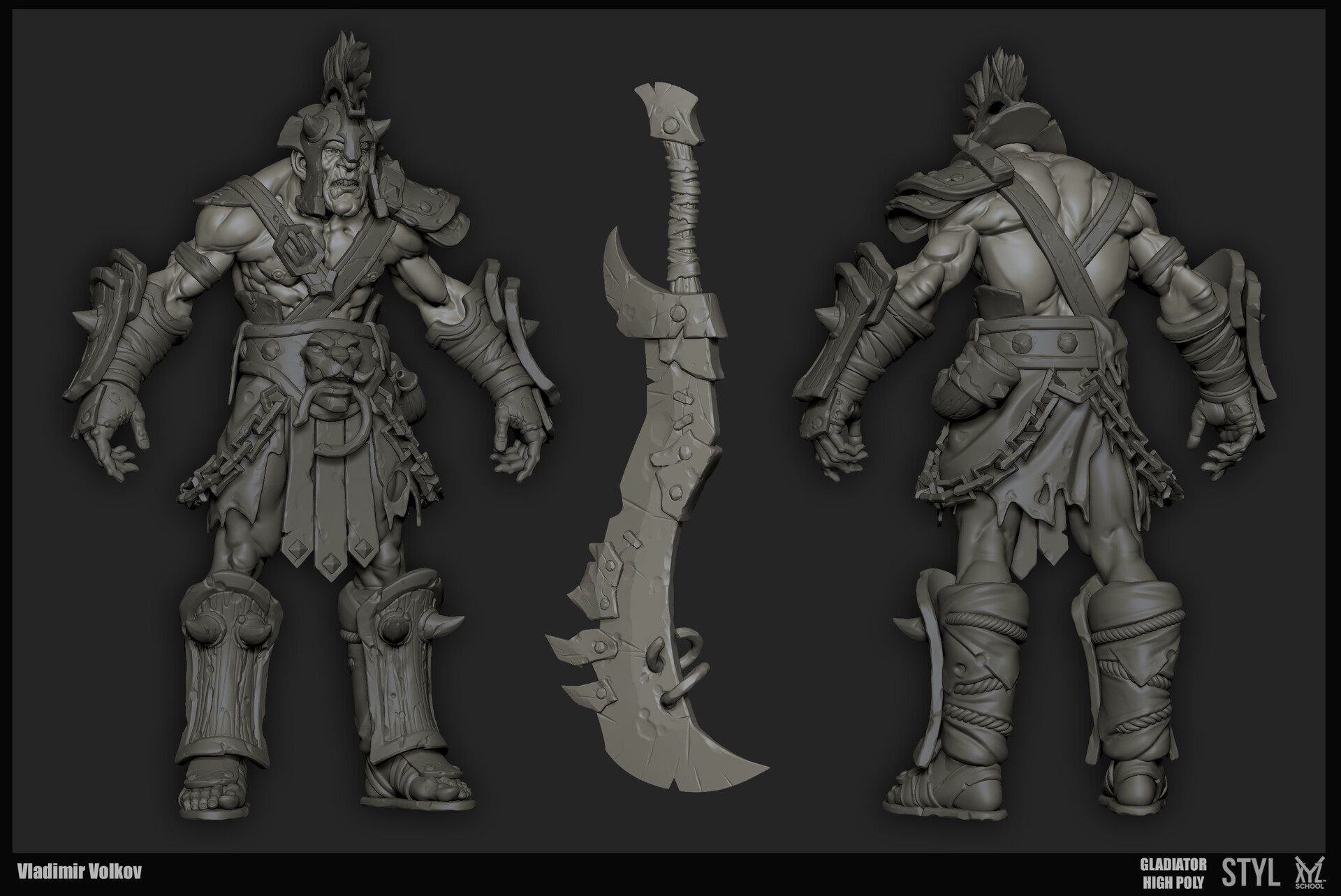 Volodymyr Volkov - Goliath (Clay render)