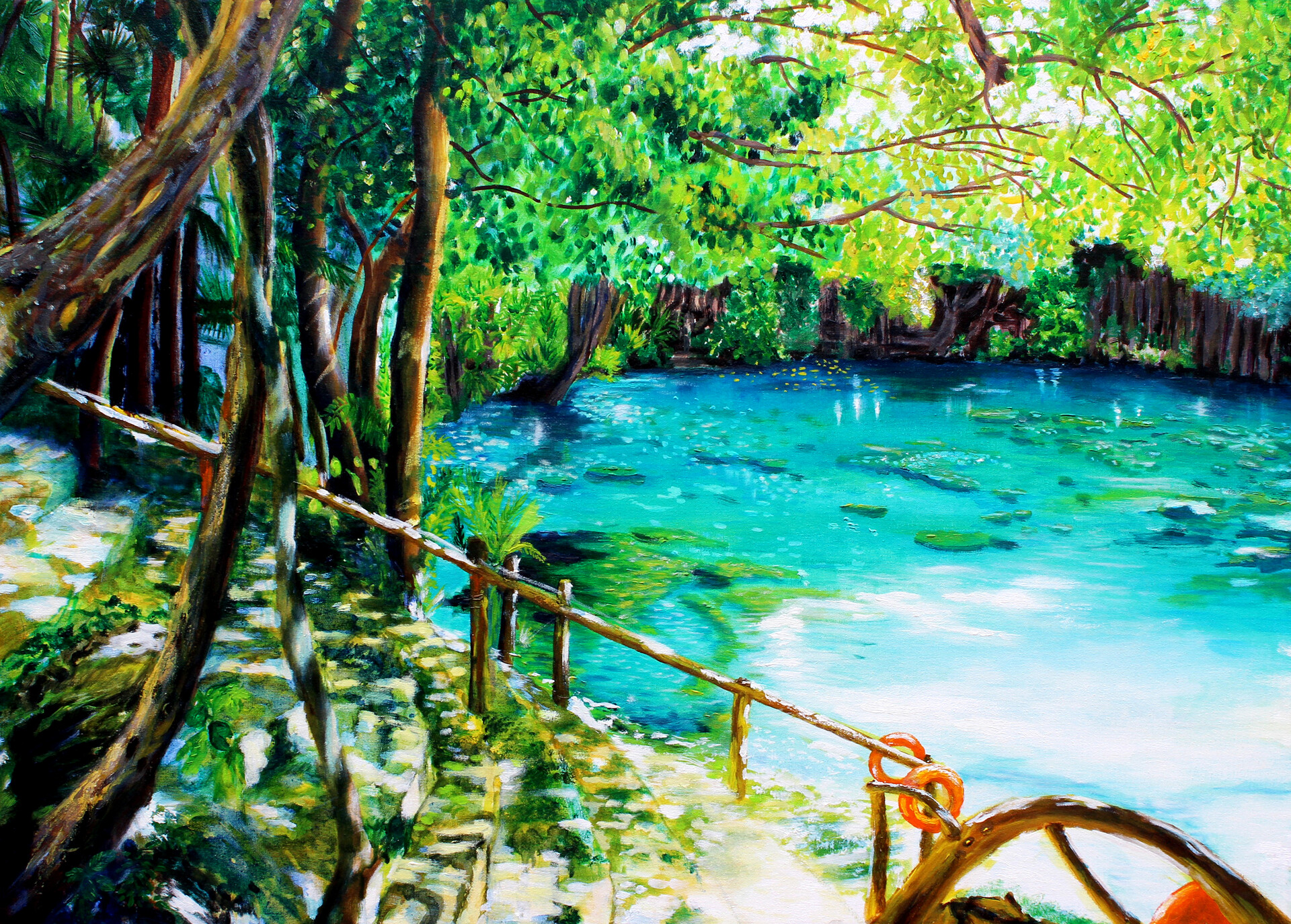 ArtStation - Cenote Oil Painting