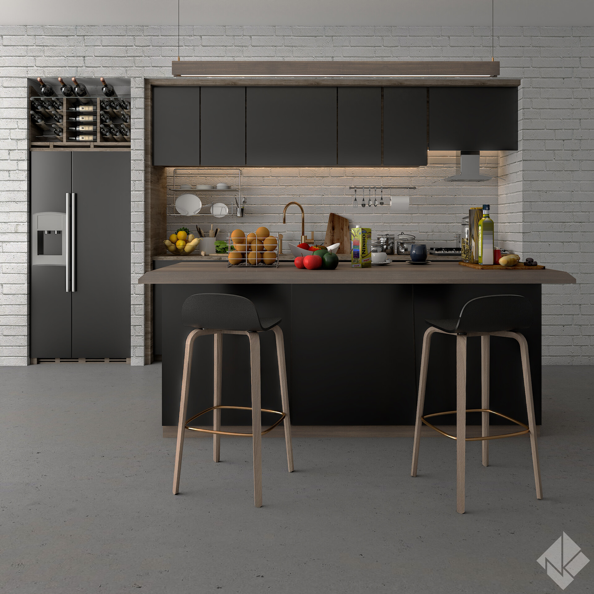 ArtStation - Noir Kitchen | 2018
