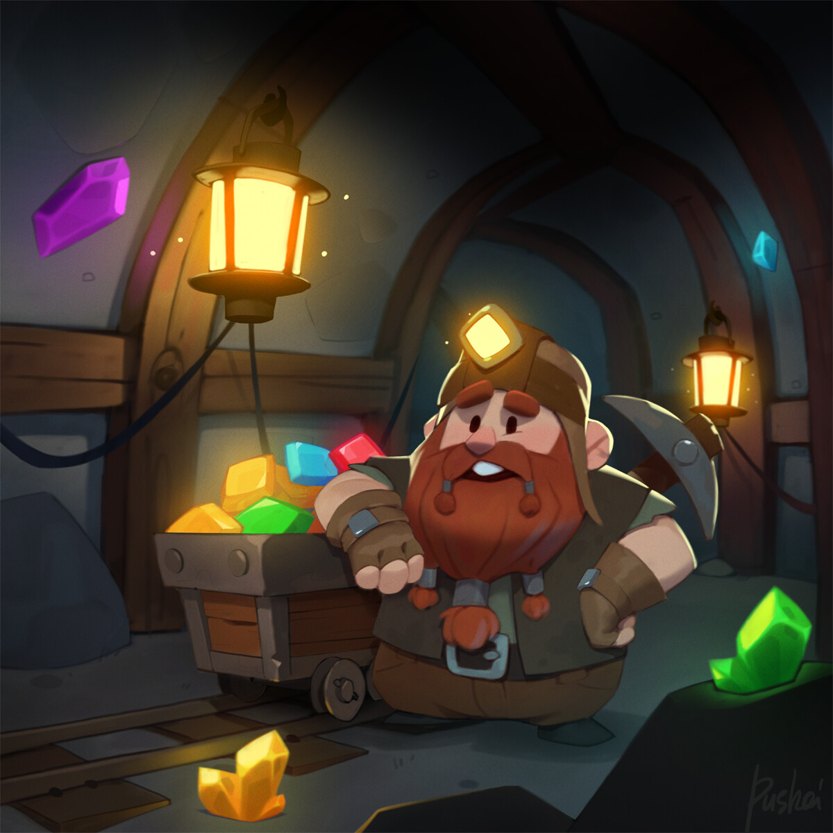 ArtStation - Gnome in the mine