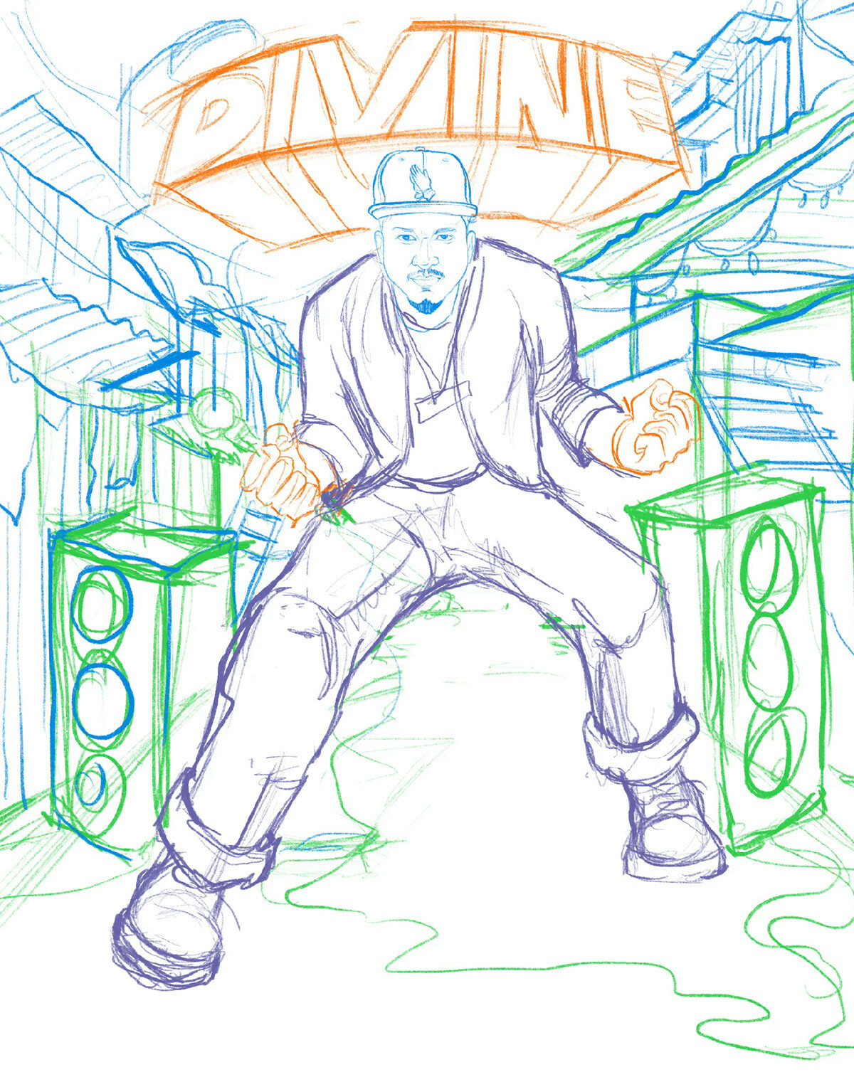 how to draw gully boy