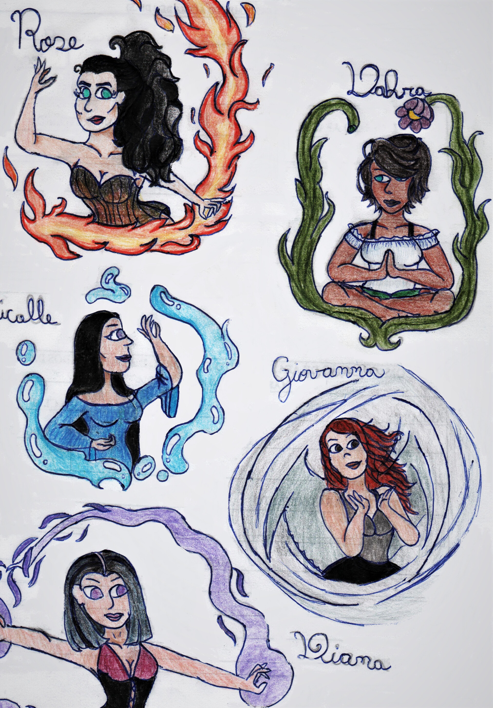 ArtStation - Elemental Witches ( I tried)