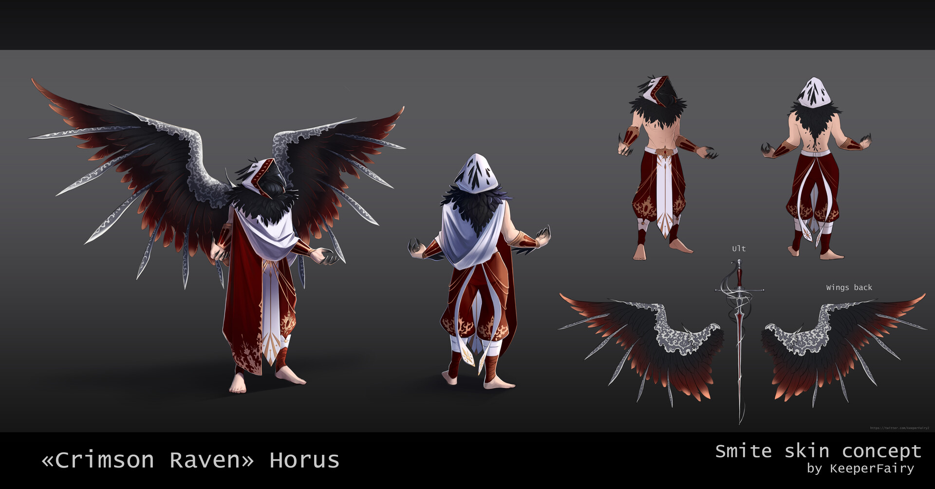 ArtStation - Crimson Raven Horus