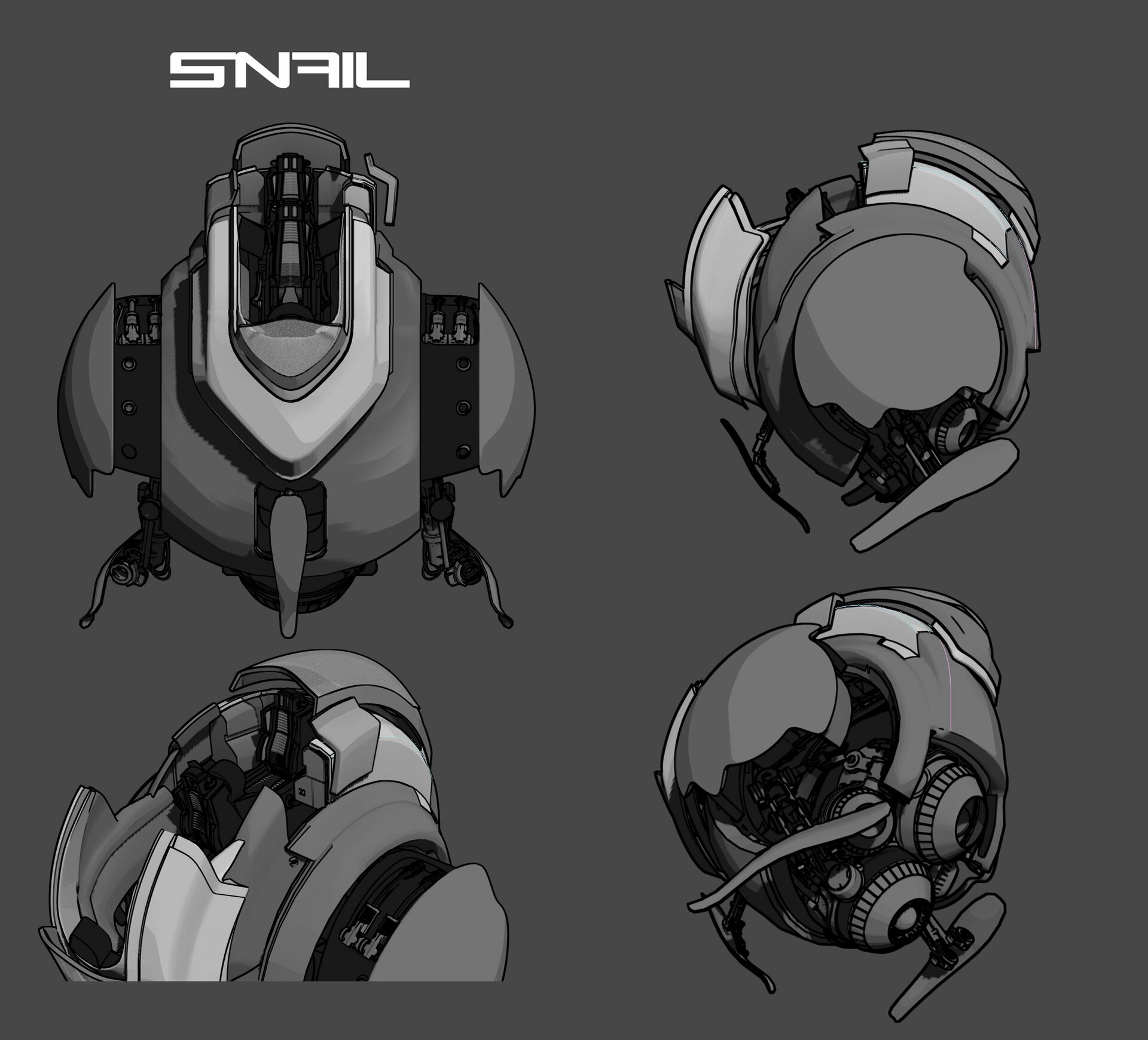 ArtStation - SNAIL - space ship design