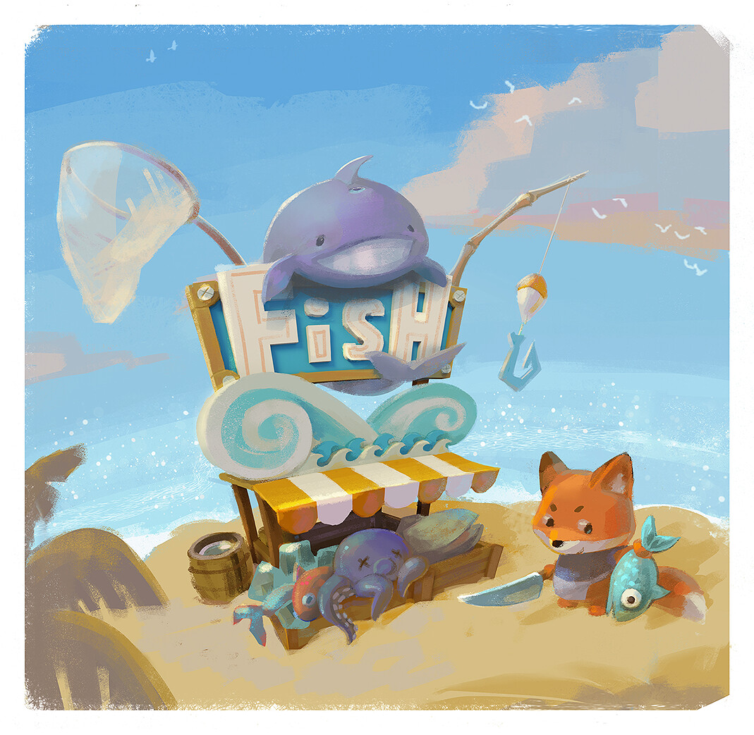 ArtStation - Fish Stall