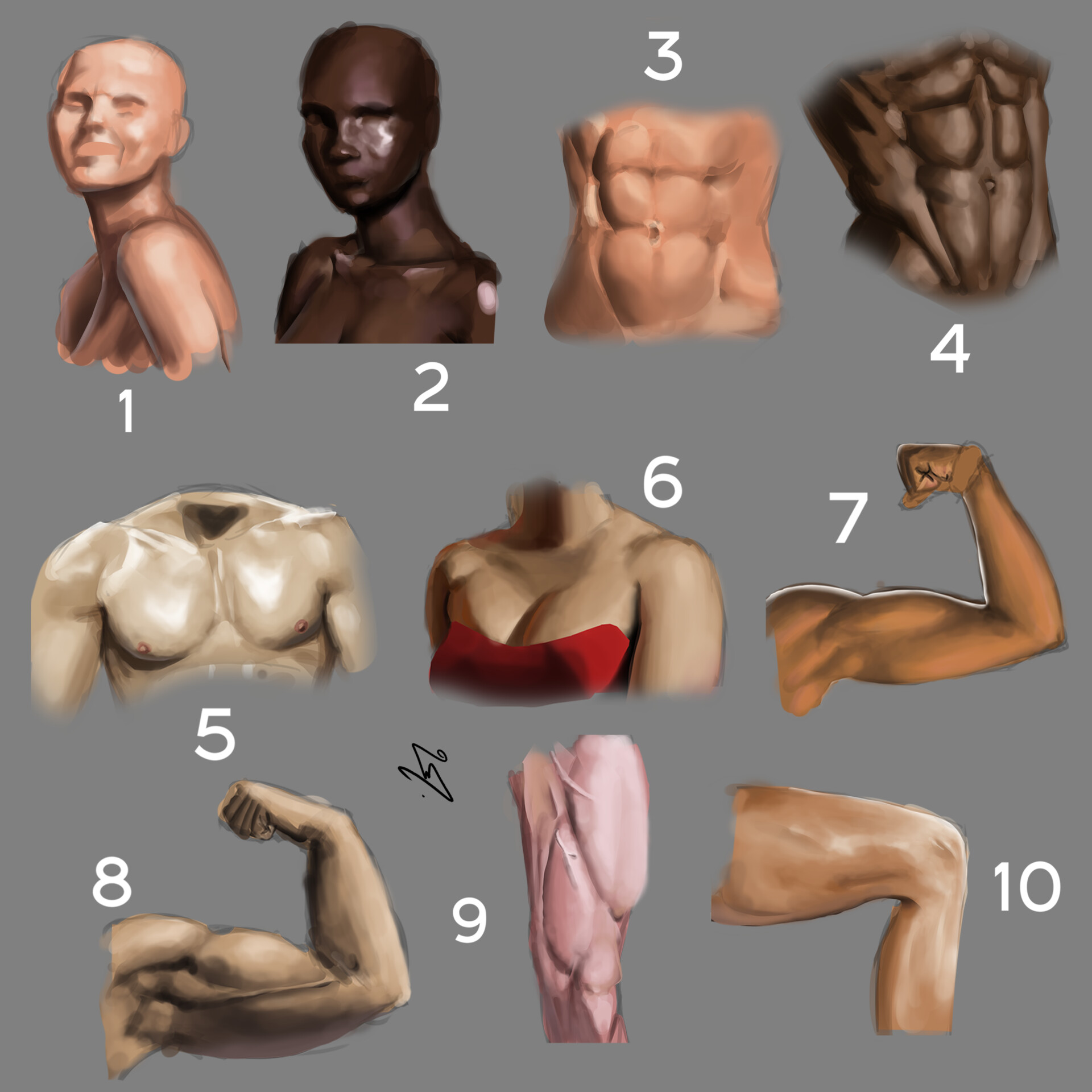 ArtStation - Skin studies
