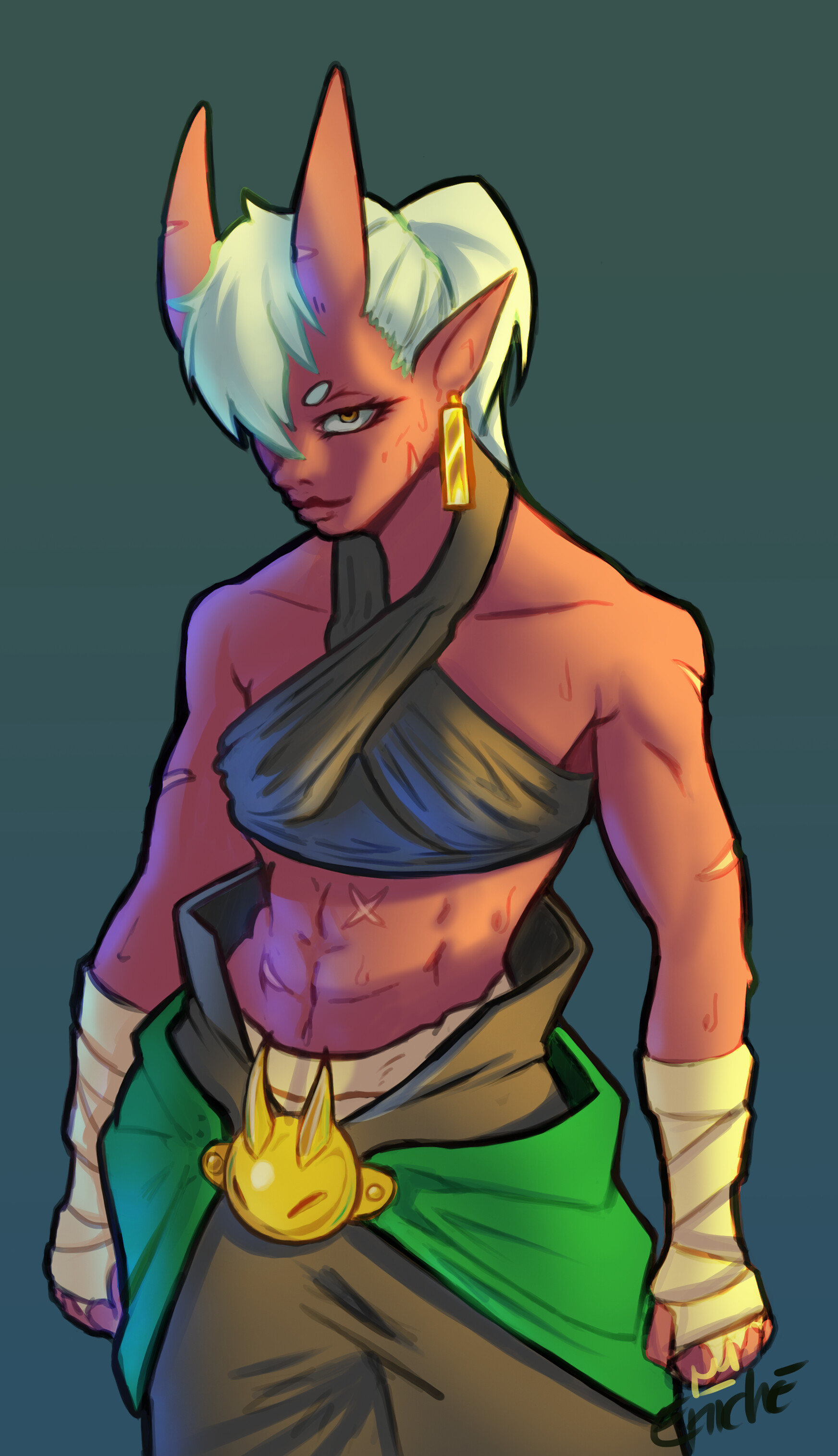 ArtStation - Terra, oni brawler