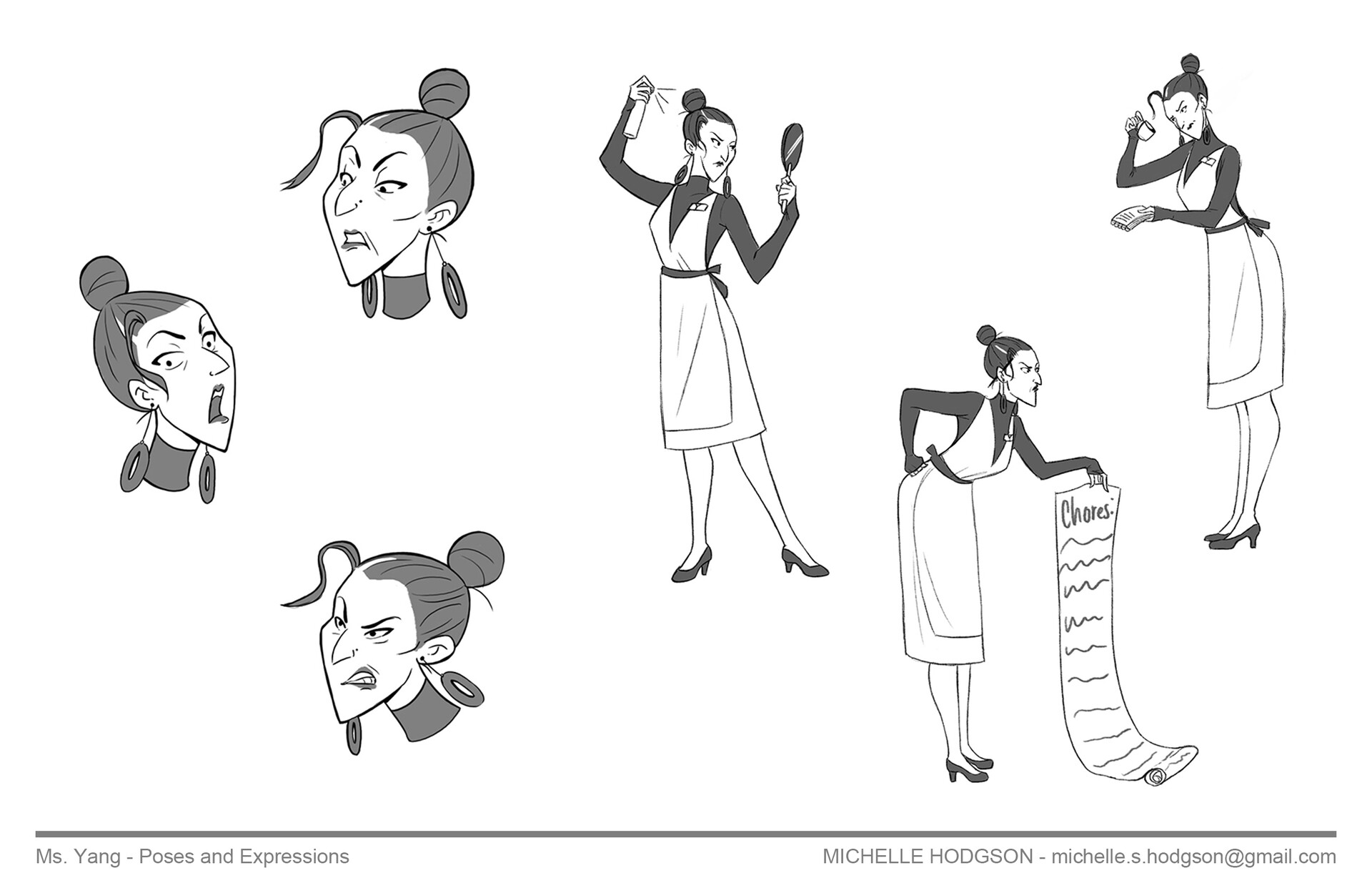 ArtStation - Ms. Yang Character Expressions and Poses