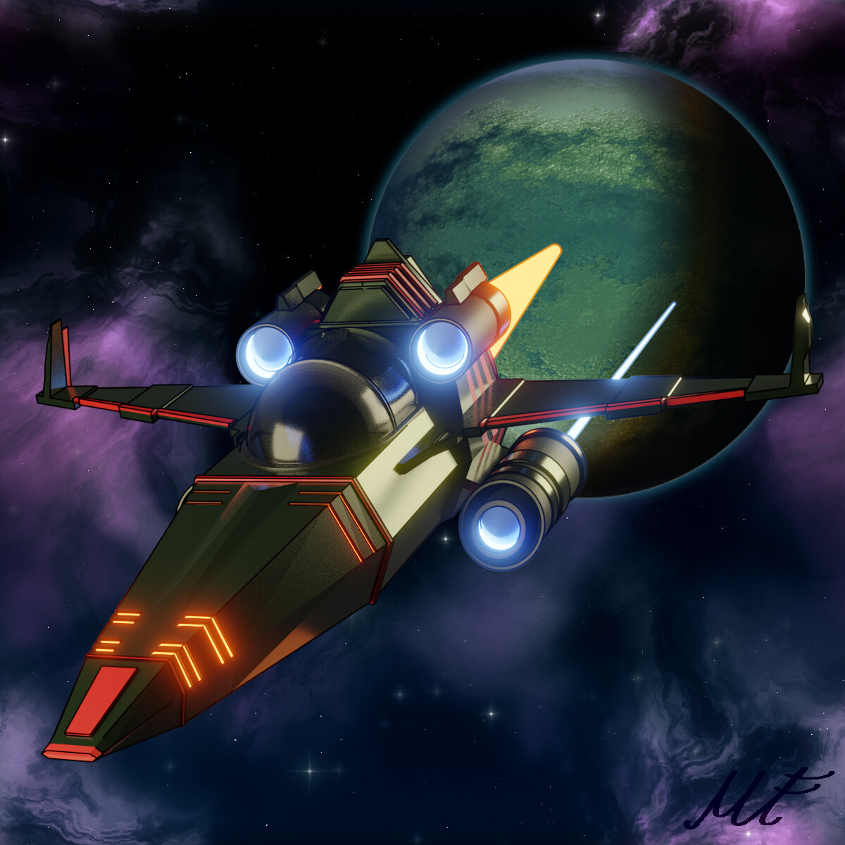 ArtStation - Spaceship Alpha-001