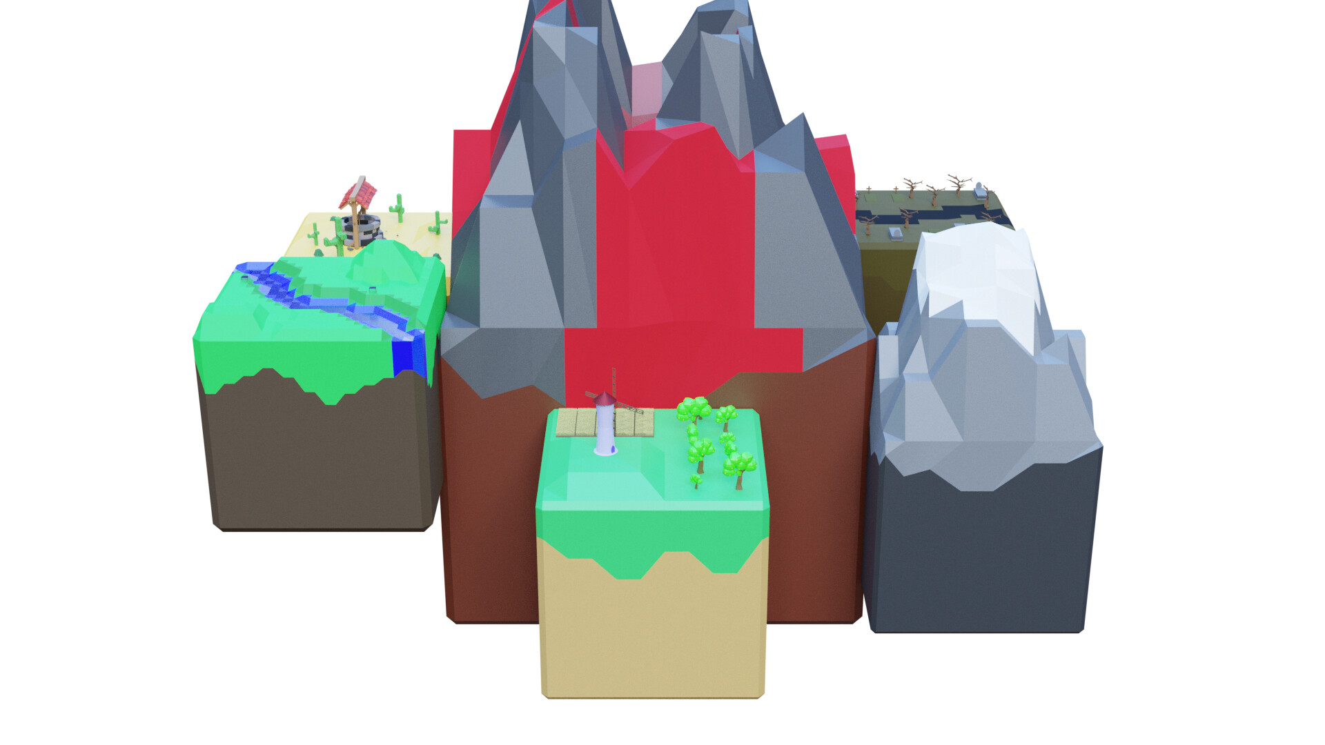 ArtStation - Biomes Low Poly