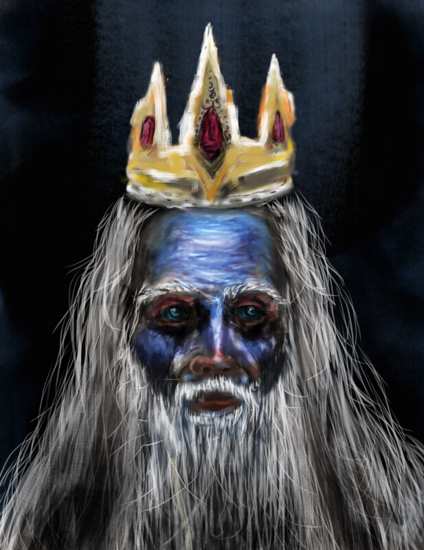 how to draw golden ice king