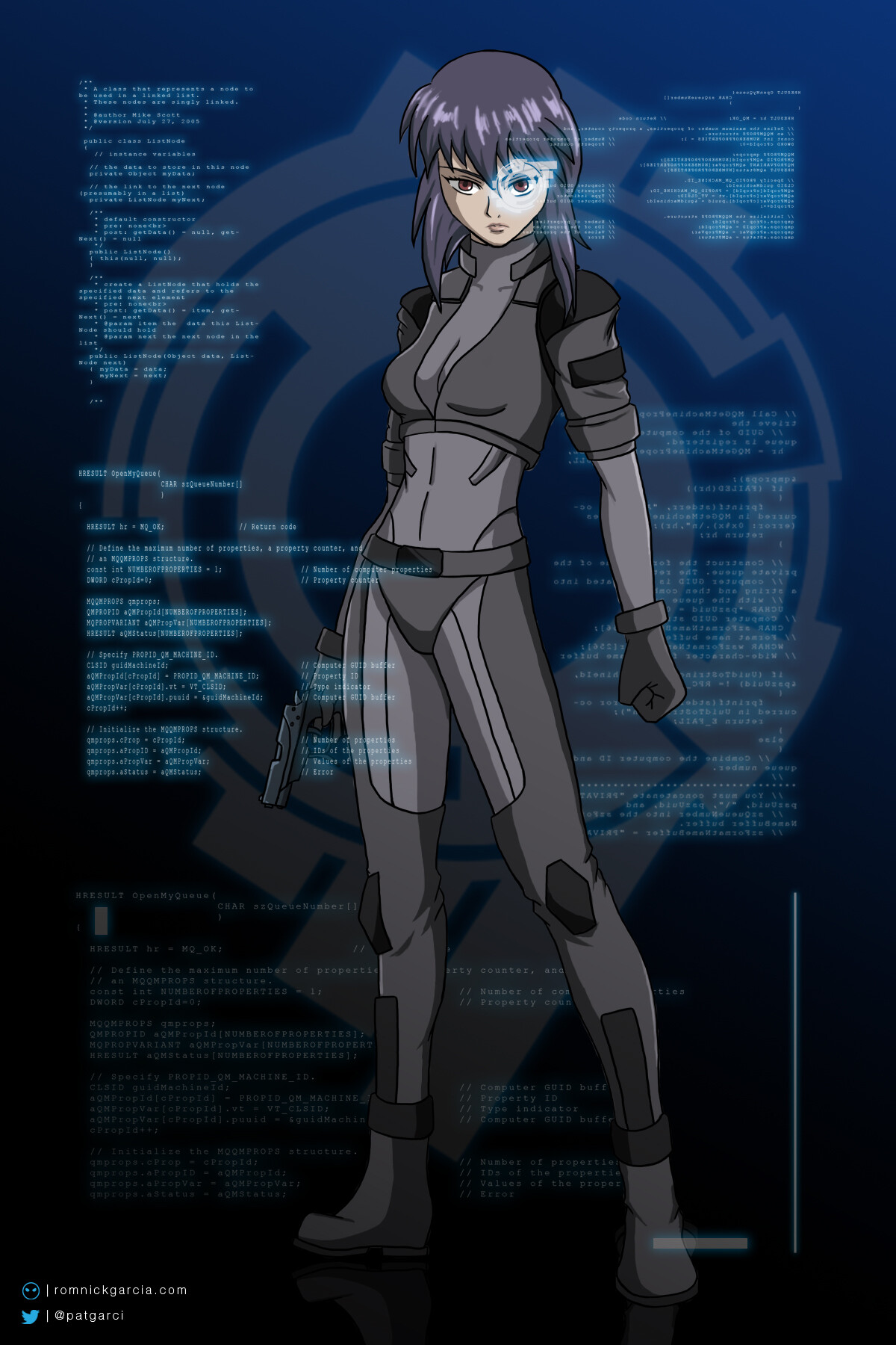 ArtStation - Ghost In the Shell | Motoko Kusanagi (fan art)