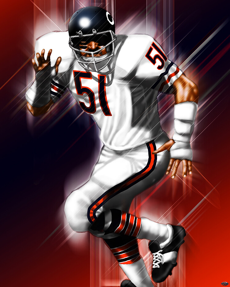 ArtStation - Dick Butkus Painting