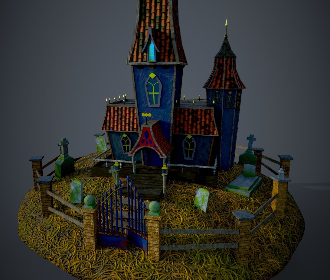 Tristan AMBERT - Work in progress haunted house low poly