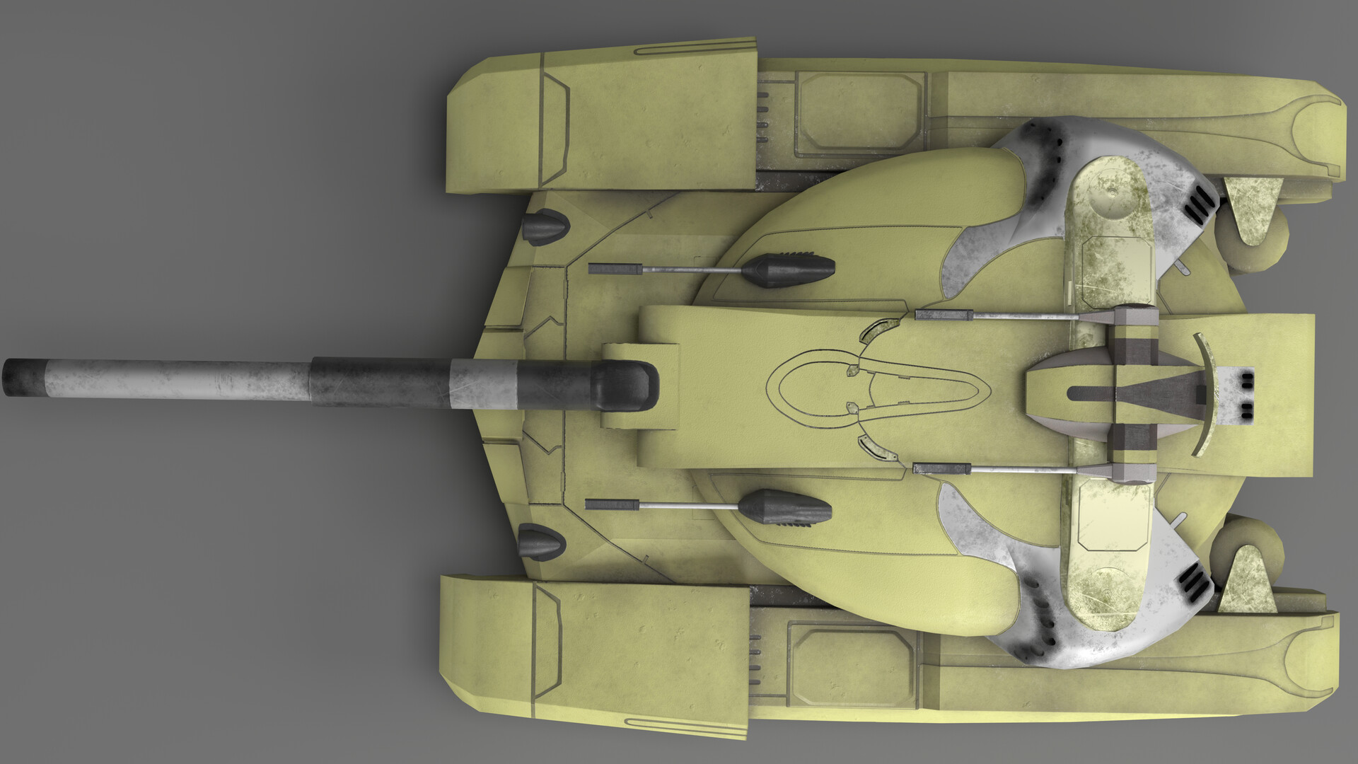 Vladimir FoX - Unmanned assault tank, light class. Low poly model.