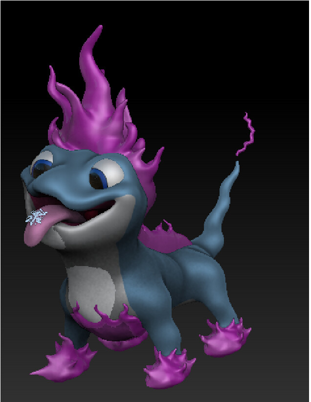 ArtStation - Fire element frozen, physical flame