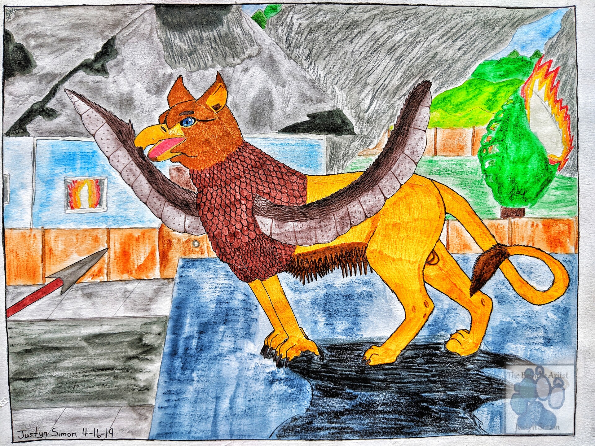 ArtStation - Jack the Griffin OC reference drawing