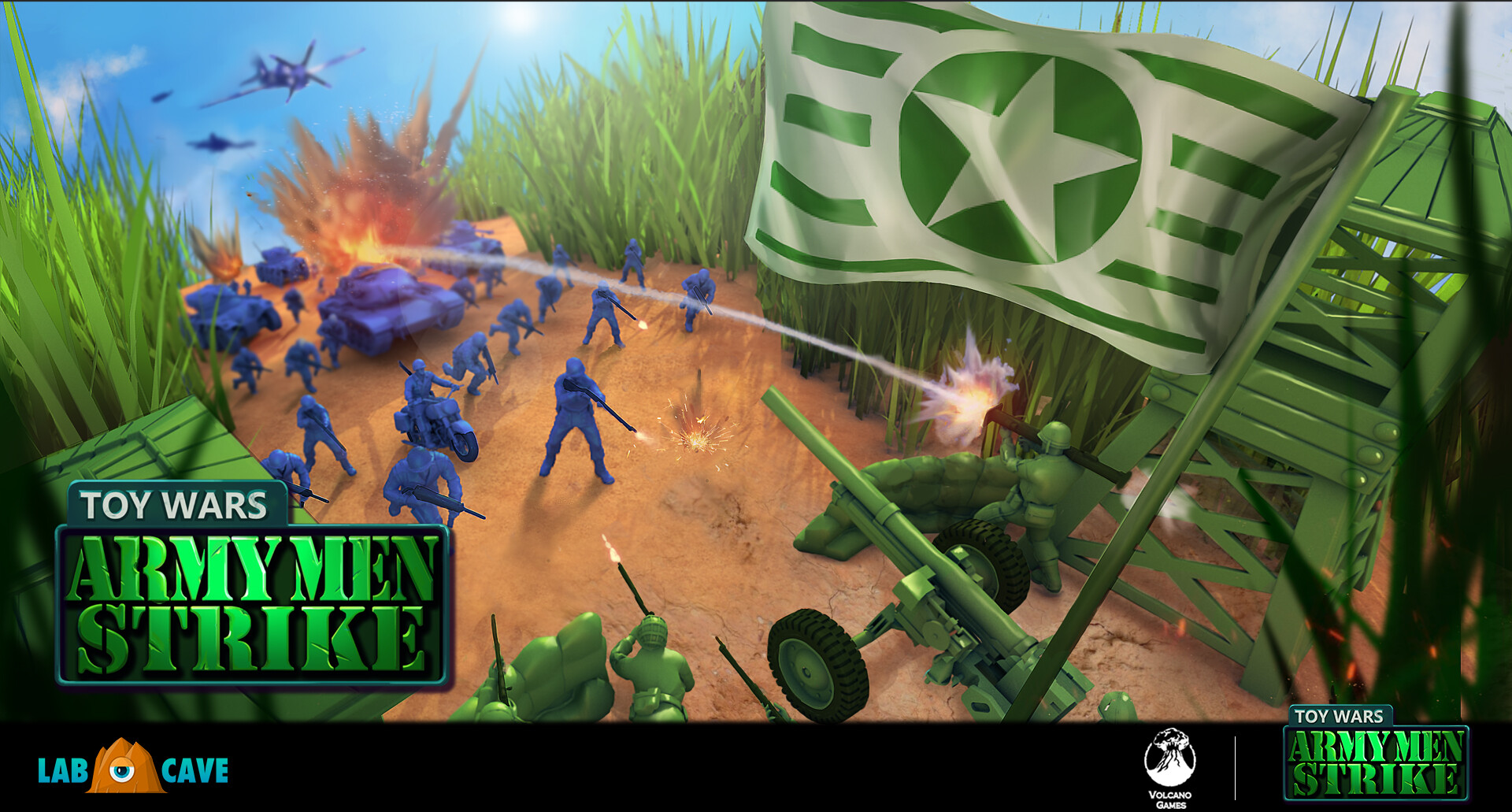 LAB CAVE - Army Men Strike - CRO assets for Google Play and iTunes Connect