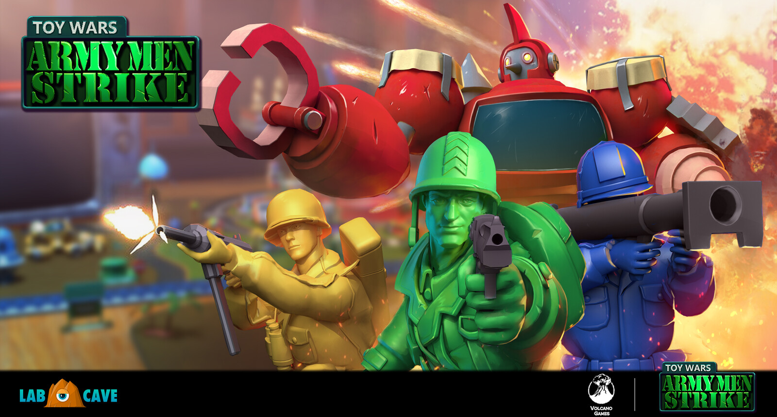 LAB CAVE - Army Men Strike - CRO assets for Google Play and iTunes Connect