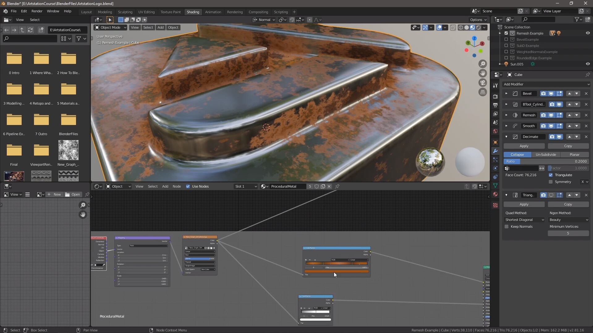 Portfolio - Artstation Course: Intro to Blender for Game Art Pipelines