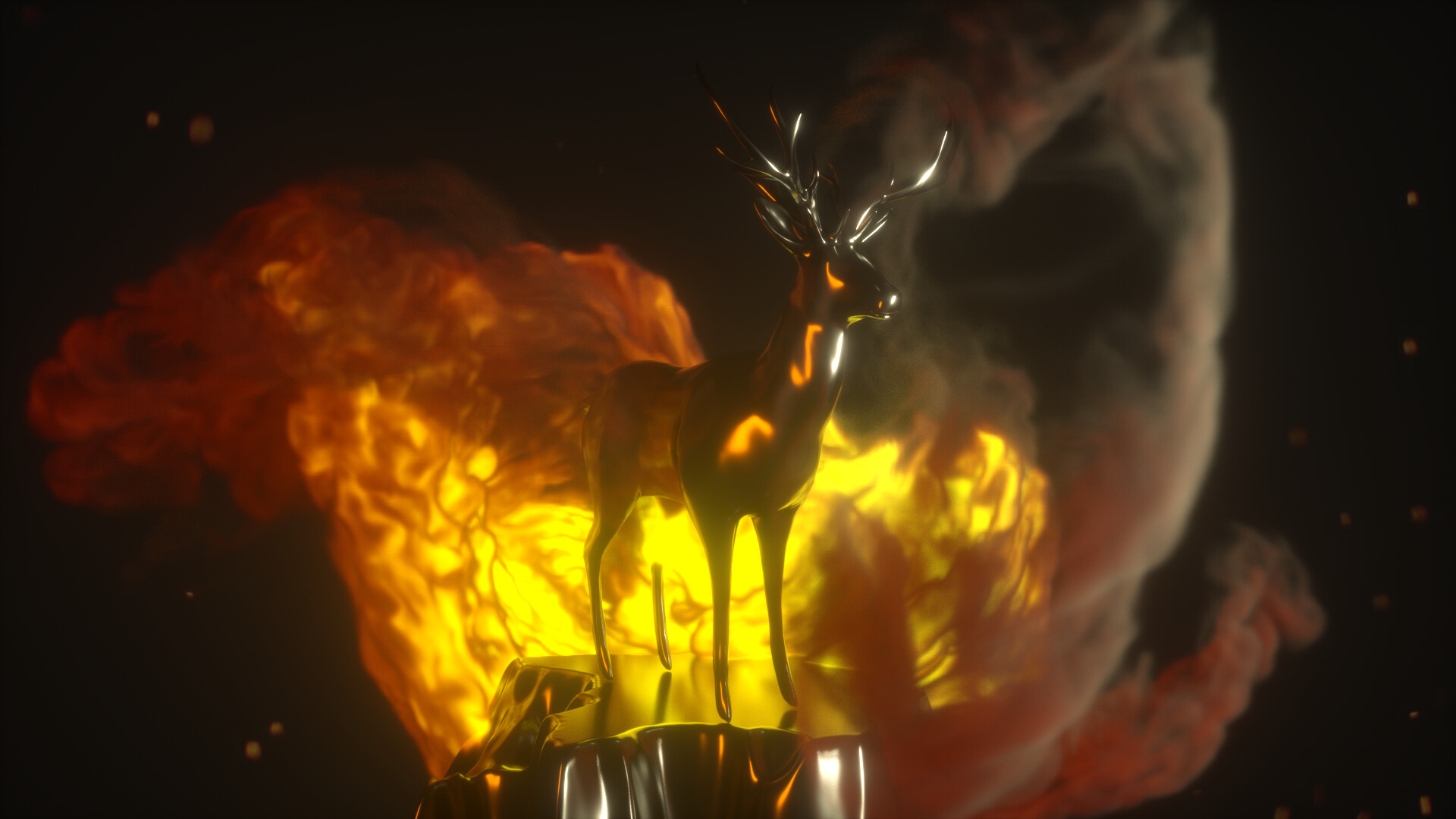 ArtStation - Fire deer