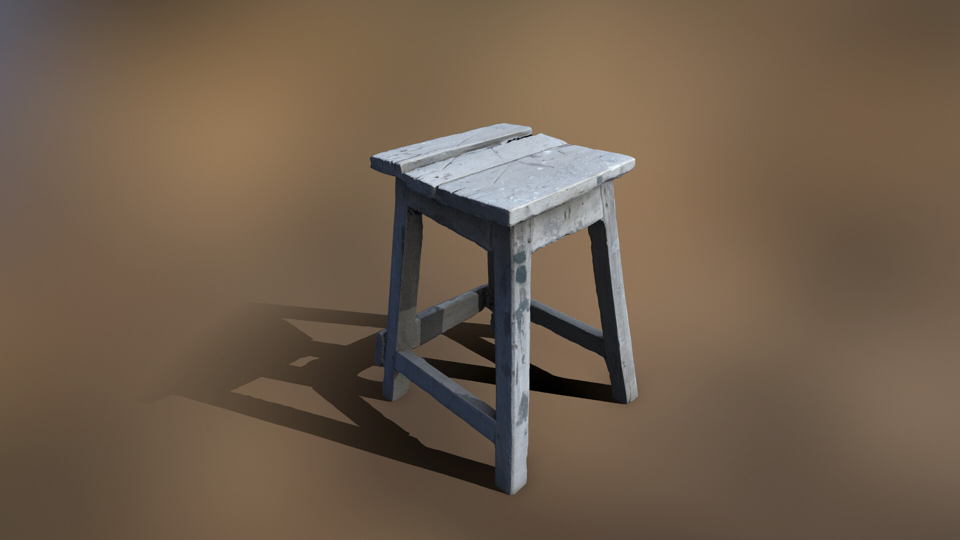 ArtStation - Broken Wooden Stool