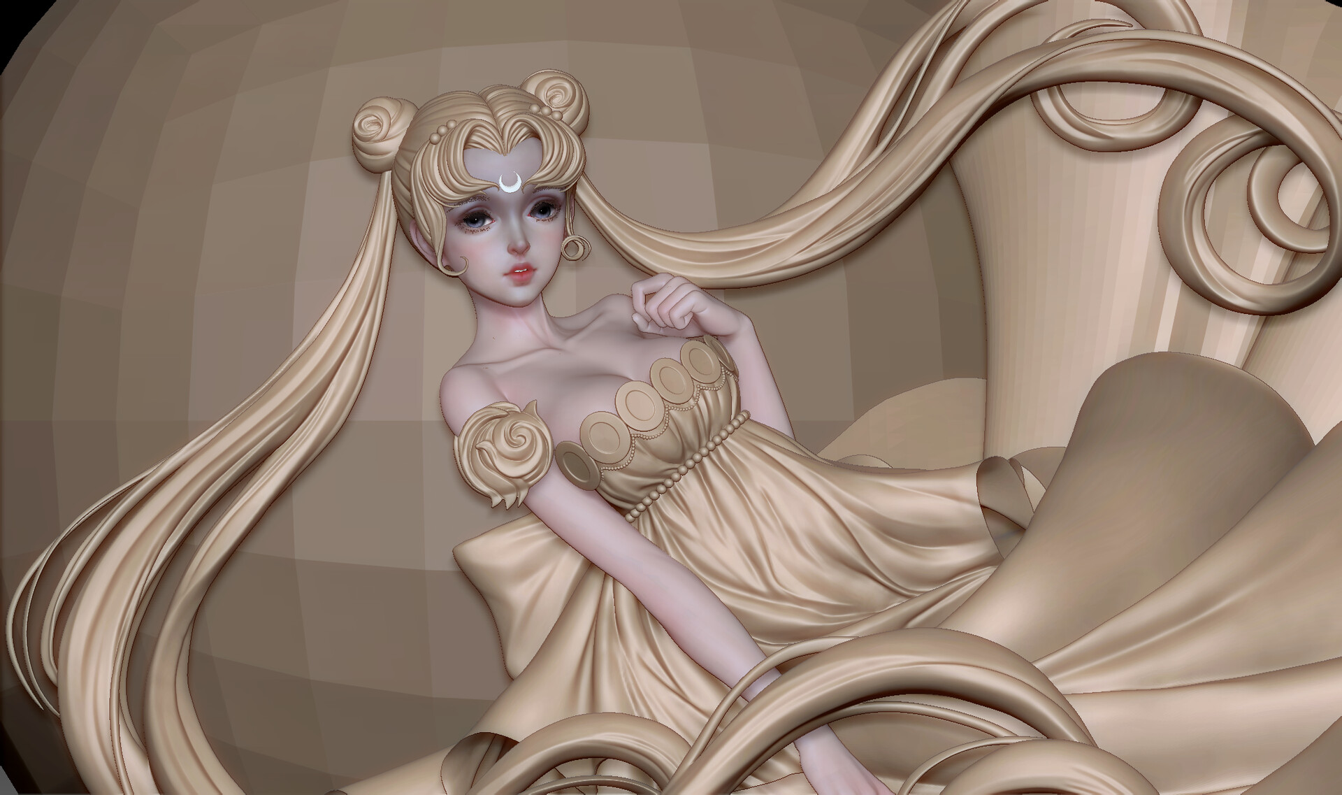 ArtStation - セーラームーンSAILOR MOON_Wip3_week4