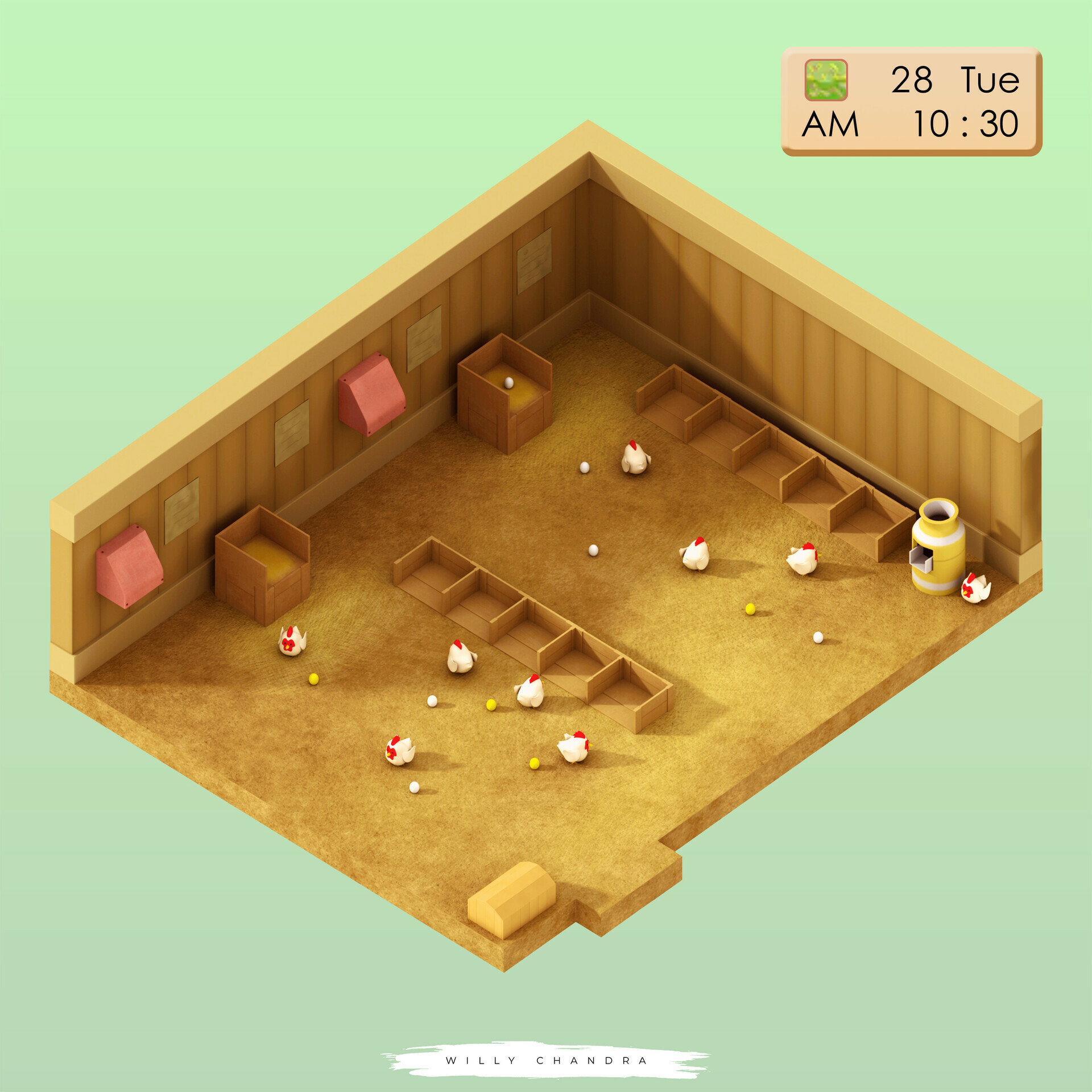 ArtStation - Harvest Moon BTN - Hen House