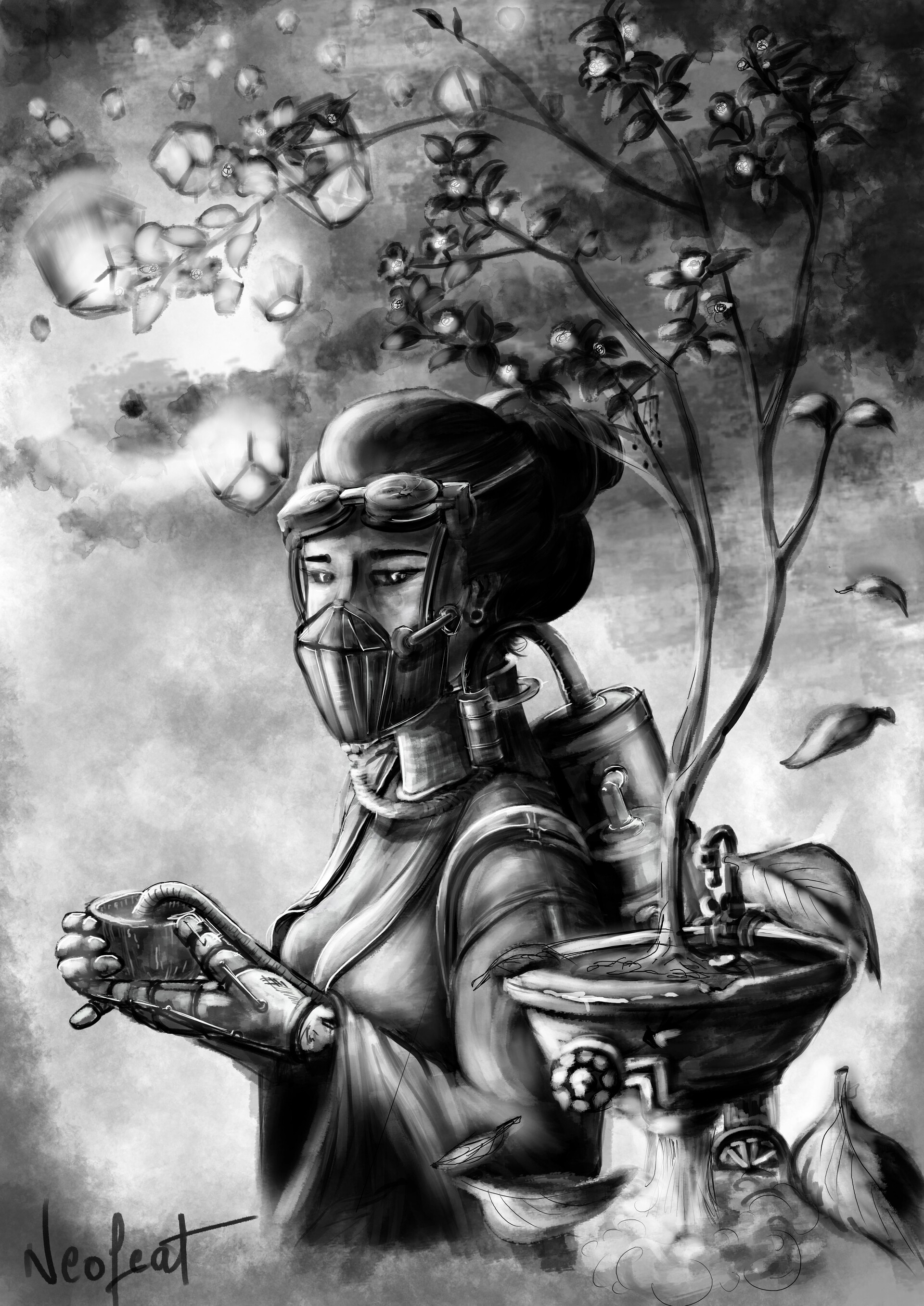 ArtStation - Steam Punk Geisha