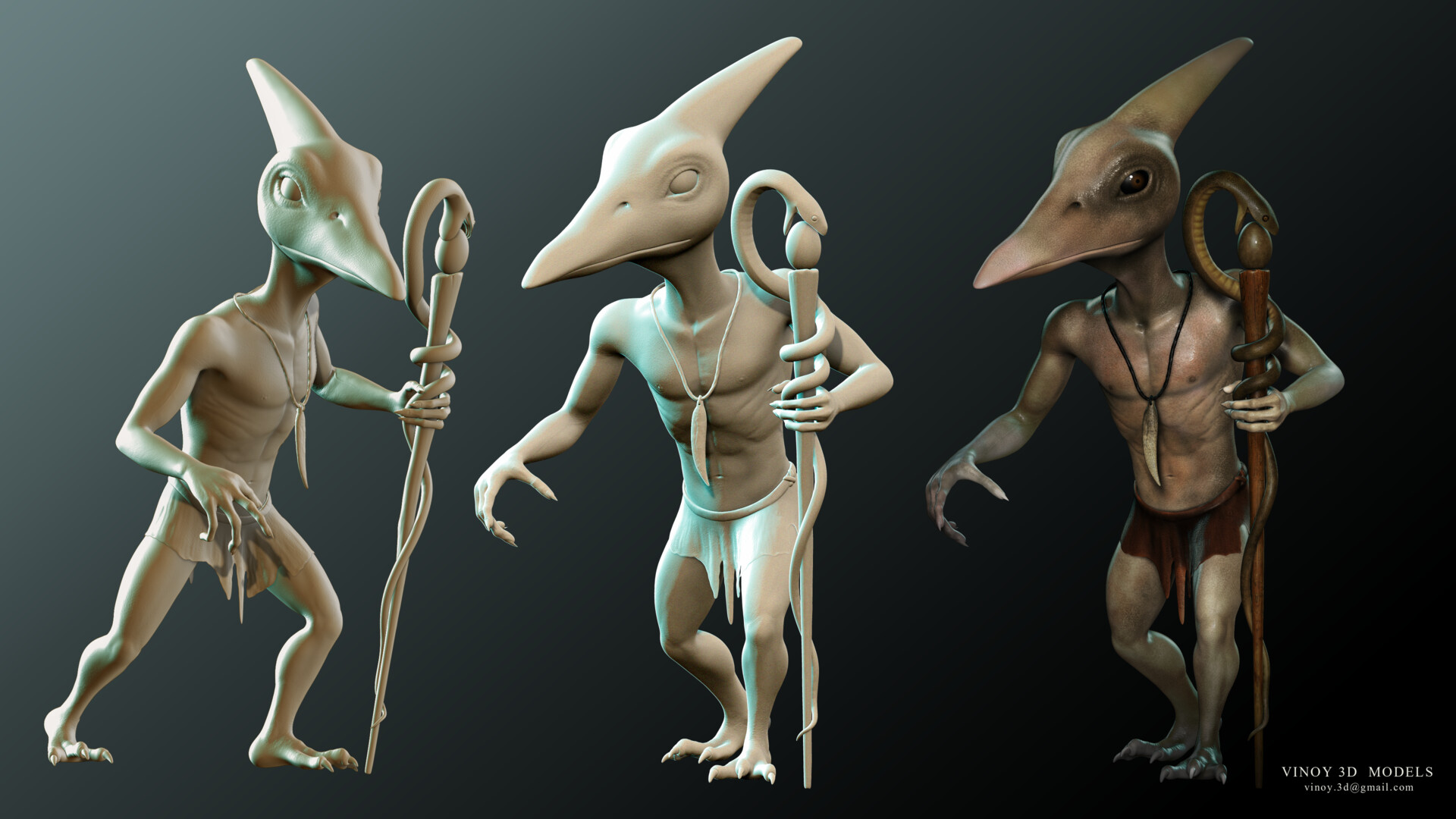 ArtStation - pterosaur creature